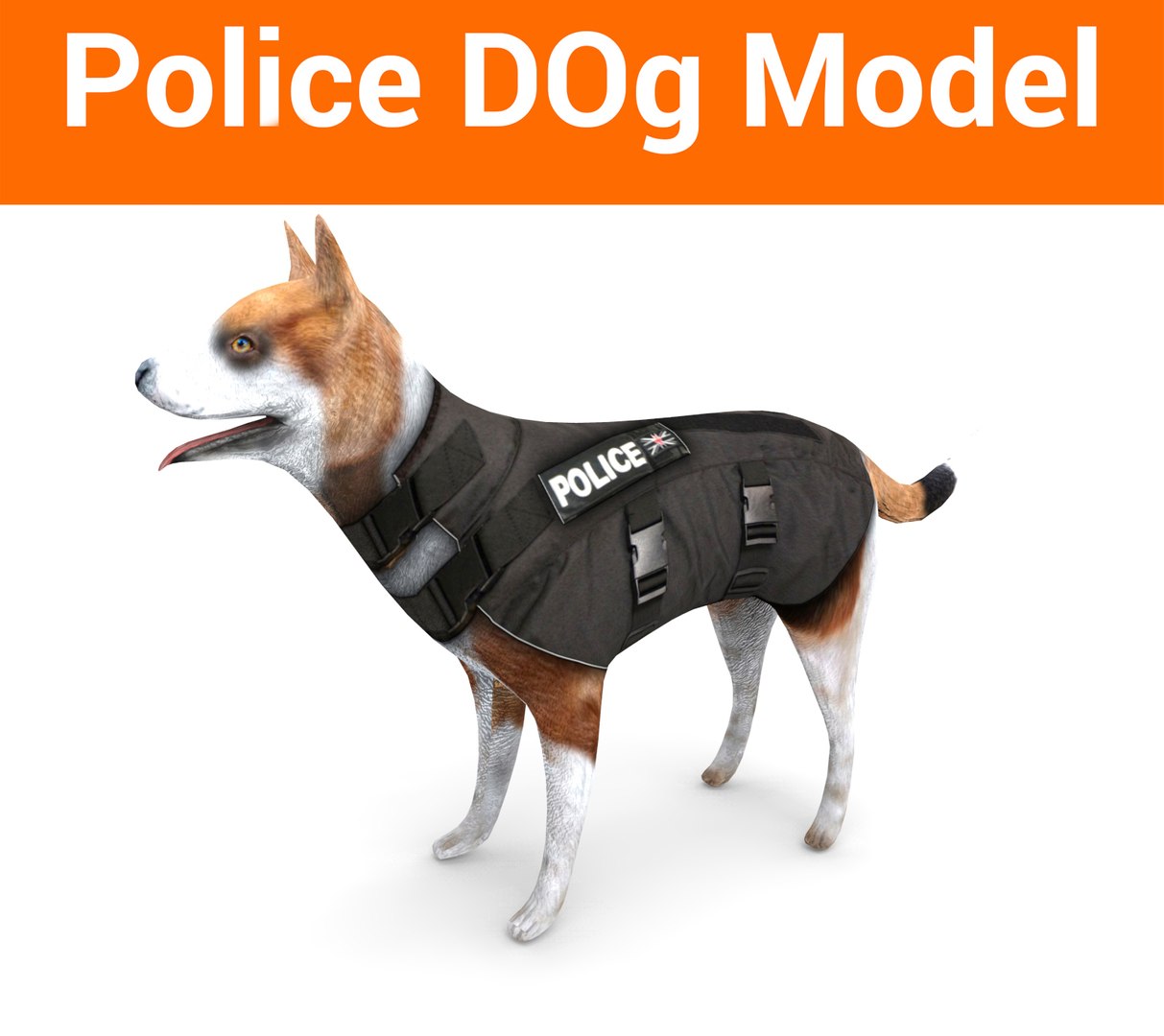 Police german shepherd dog 3D model - TurboSquid 1195175