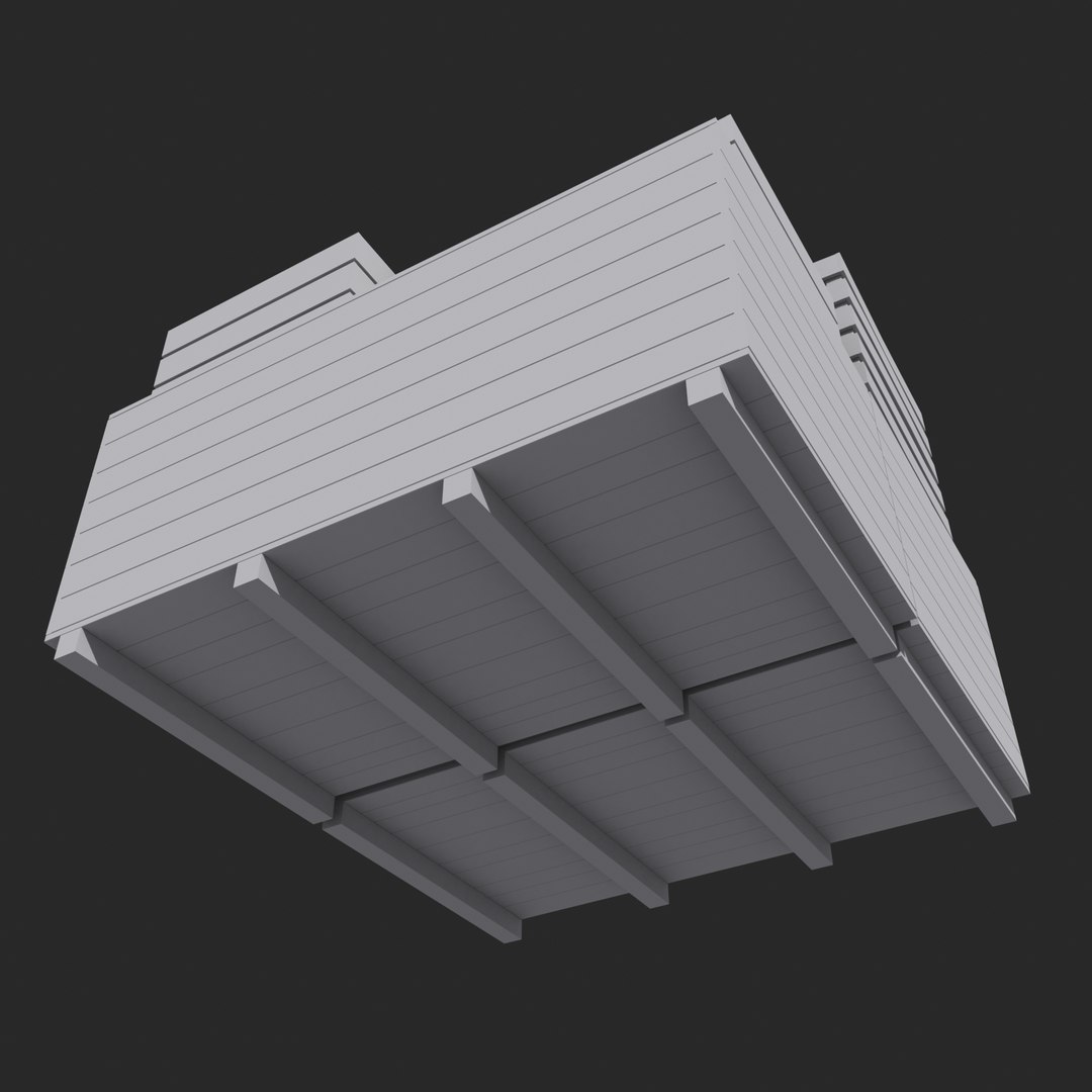 3d Stacked Crates Model