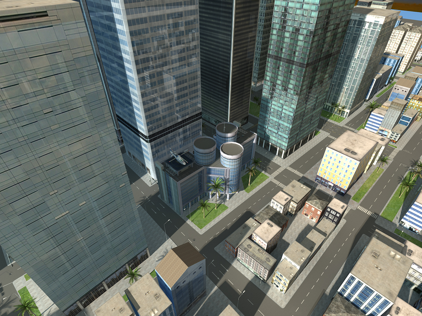 3d model city skyscraper buildings