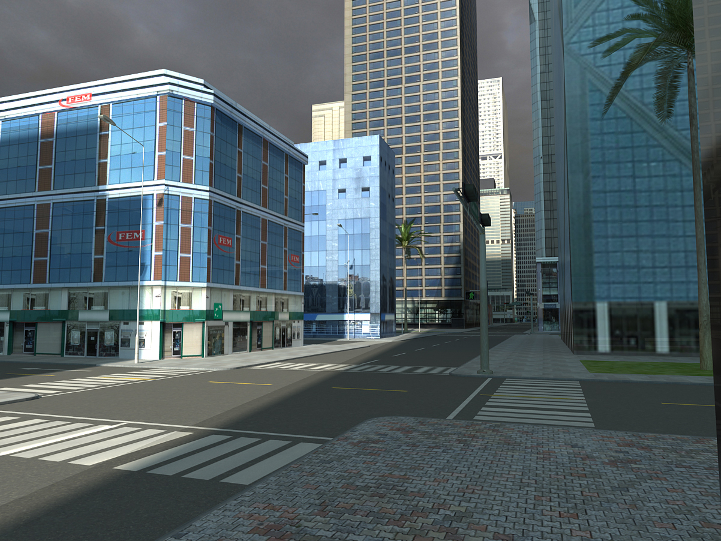 3d model city skyscraper buildings