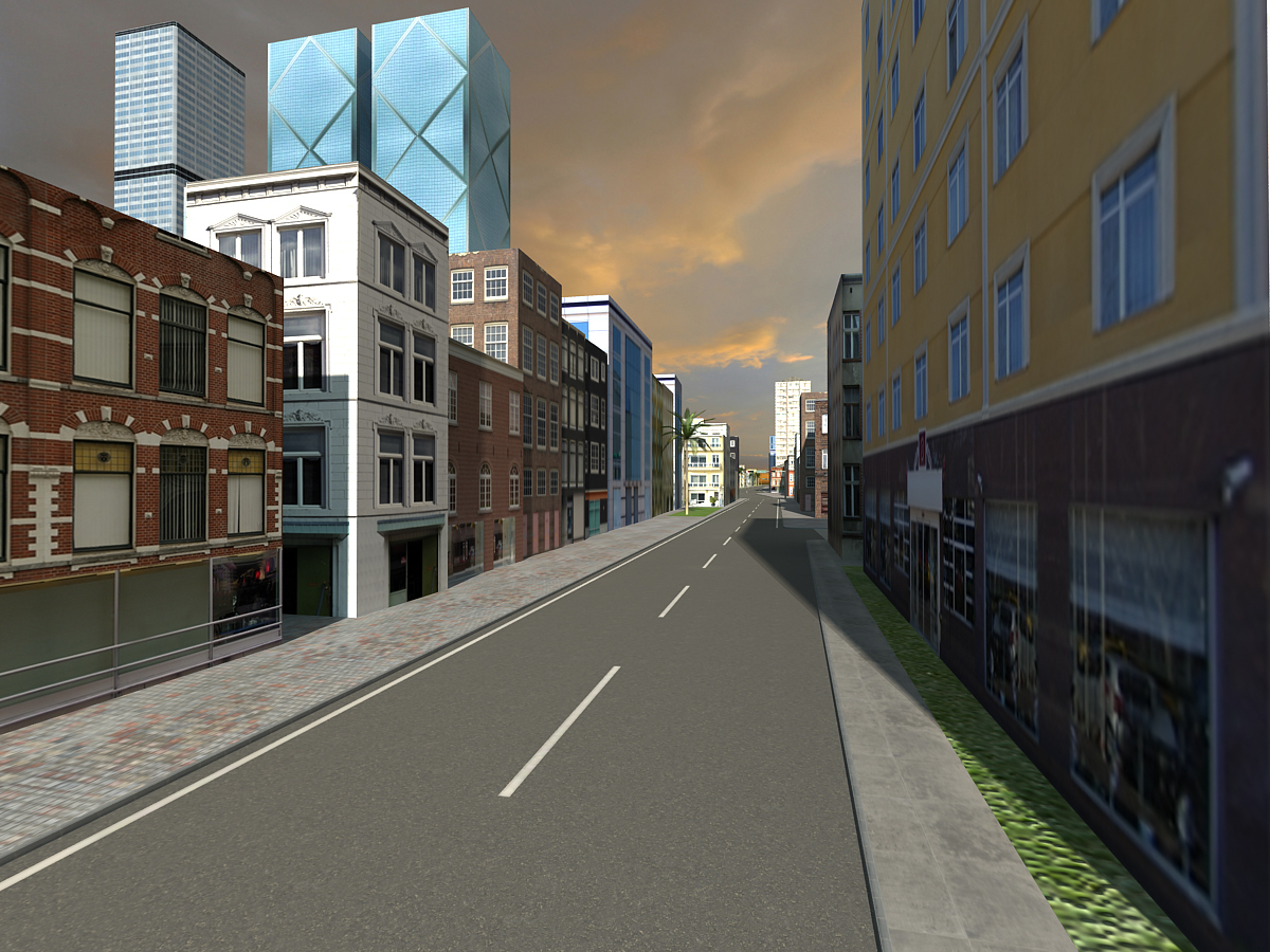 3d model city skyscraper buildings