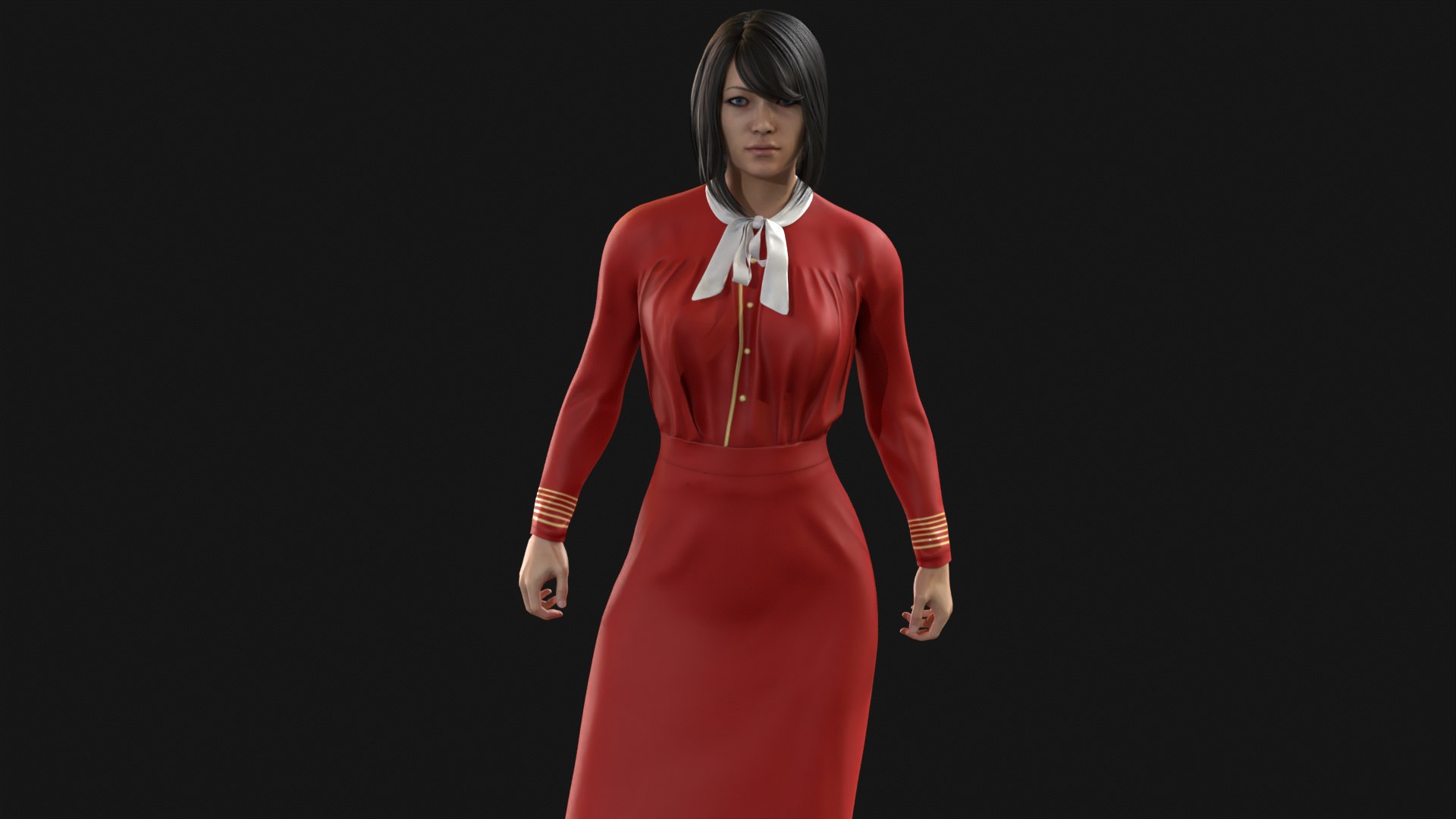 Modello 3D Ragazza d'ufficio asiatica - TurboSquid 2459506