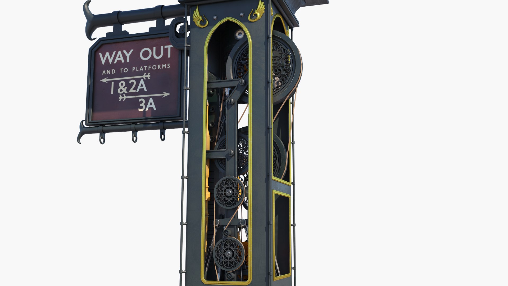 3D Model Steampunk Watch Ue4 - TurboSquid 1420524