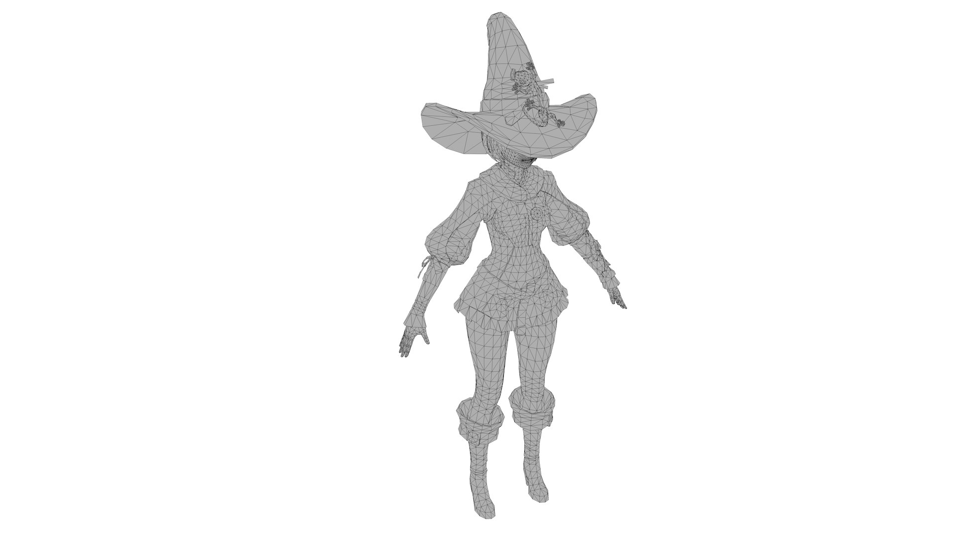 3D Stylized Fantasy Witch Girl - TurboSquid 2390362