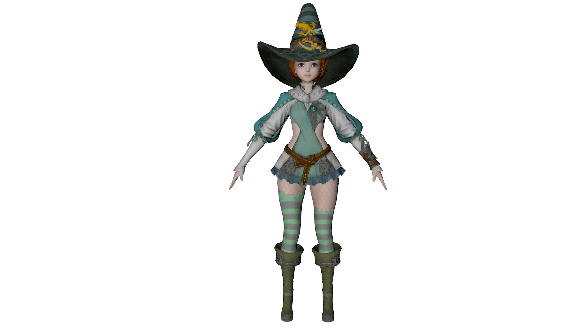 3D Stylized Fantasy Witch Girl - TurboSquid 2390362
