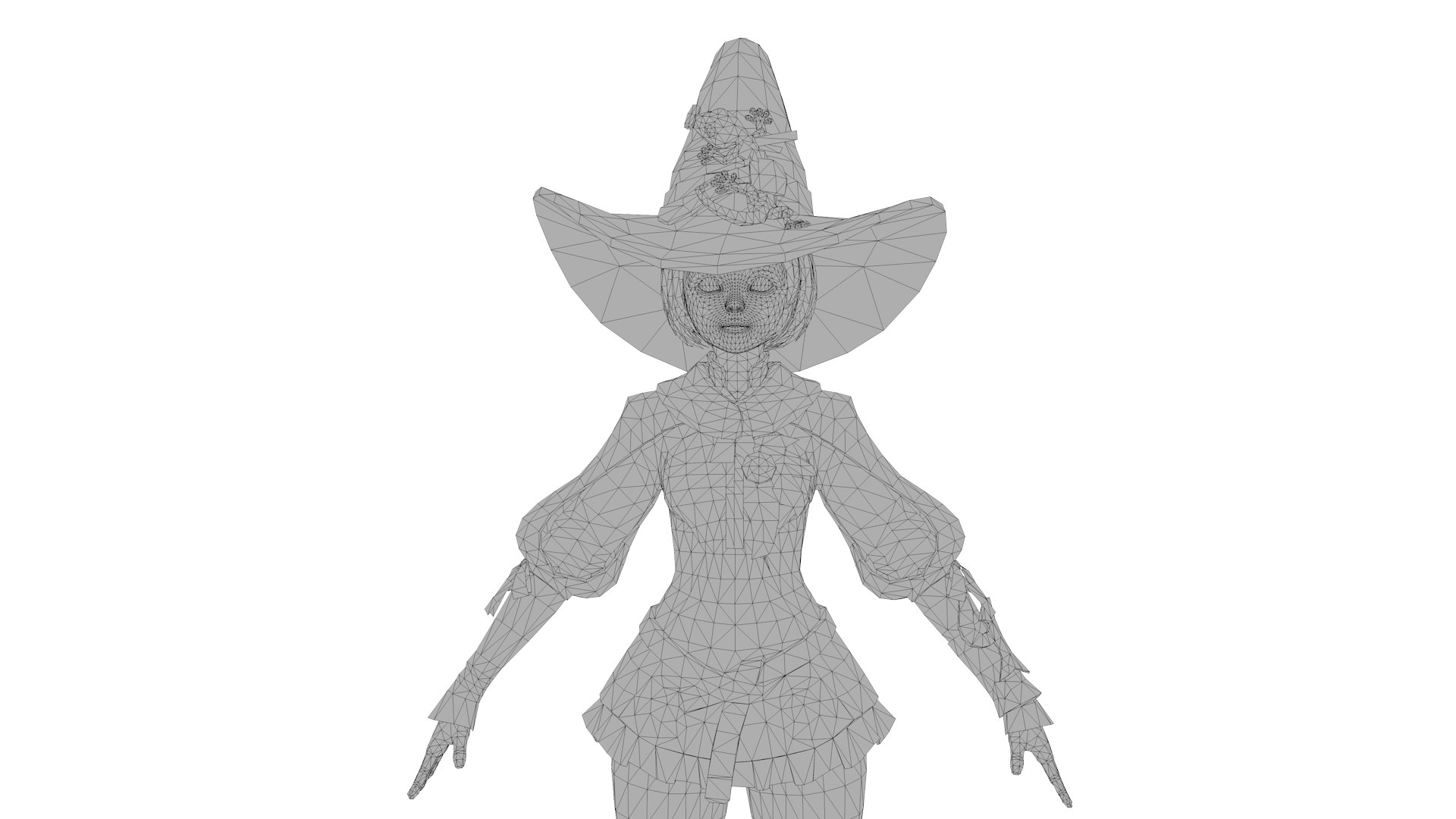 3D Stylized Fantasy Witch Girl - TurboSquid 2390362