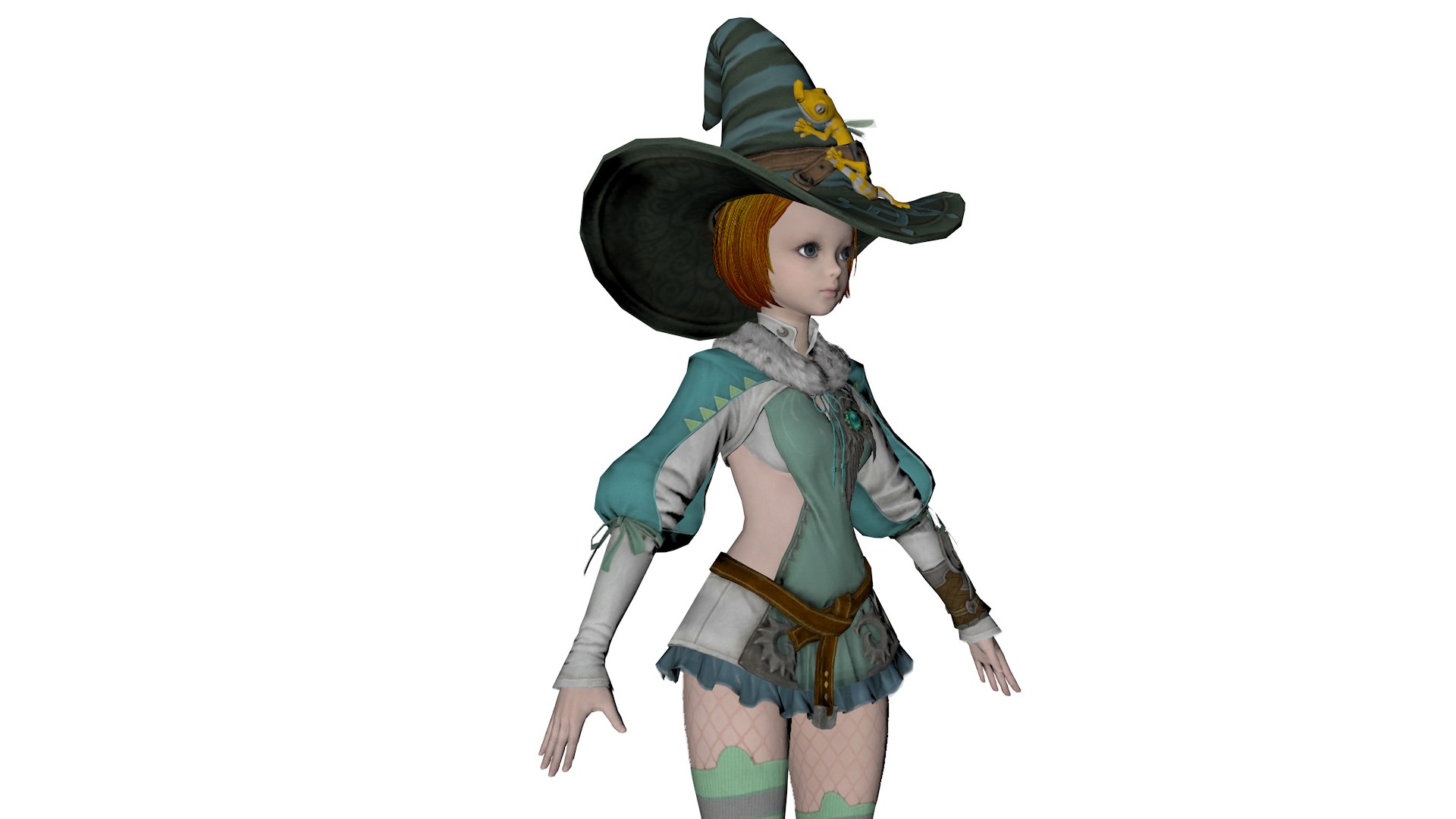 3D Stylized Fantasy Witch Girl - TurboSquid 2390362