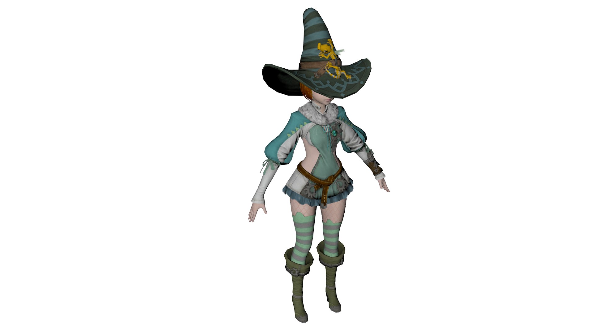 3D Stylized Fantasy Witch Girl - TurboSquid 2390362