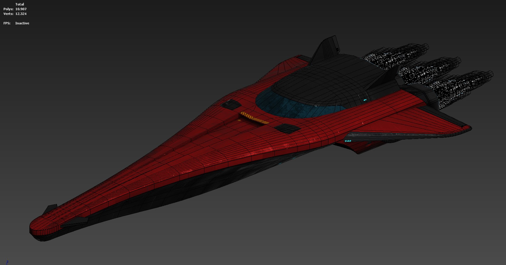 Sci-Fi Scout Spaceship Lowpoly Real Time 3D Model - TurboSquid 1964000