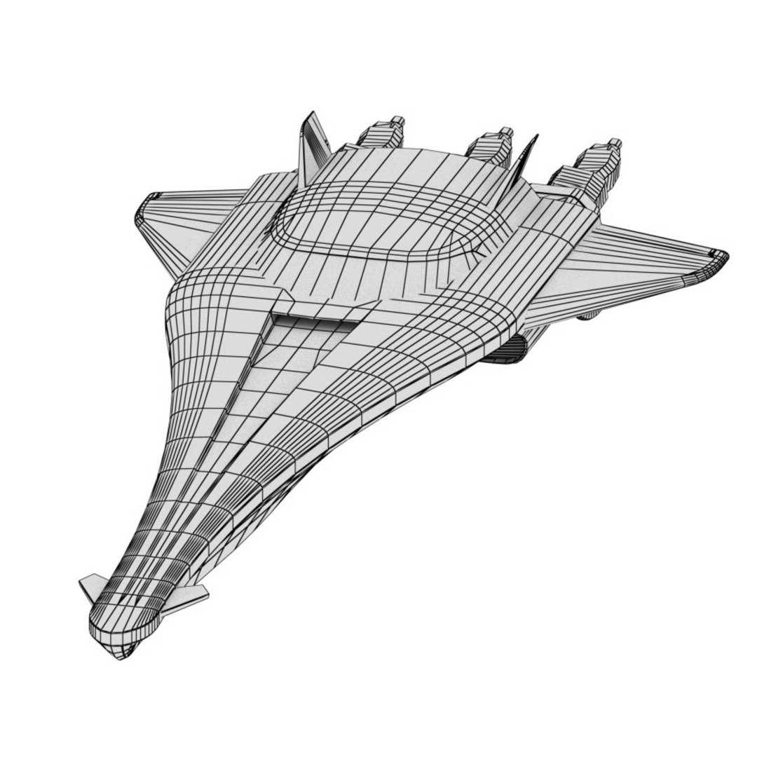 Sci-Fi Scout Spaceship Lowpoly Real Time 3D Model - TurboSquid 1964000