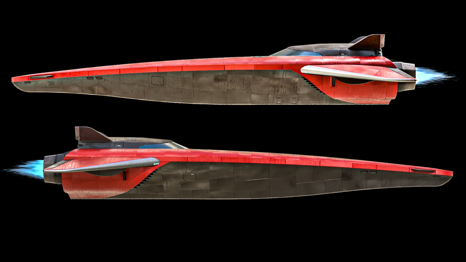 Sci-Fi Scout Spaceship Lowpoly Real Time 3D Model - TurboSquid 1964000