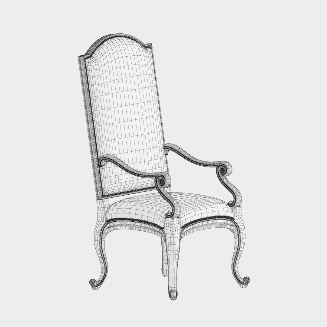 3d Model Classical Victorian Chair
