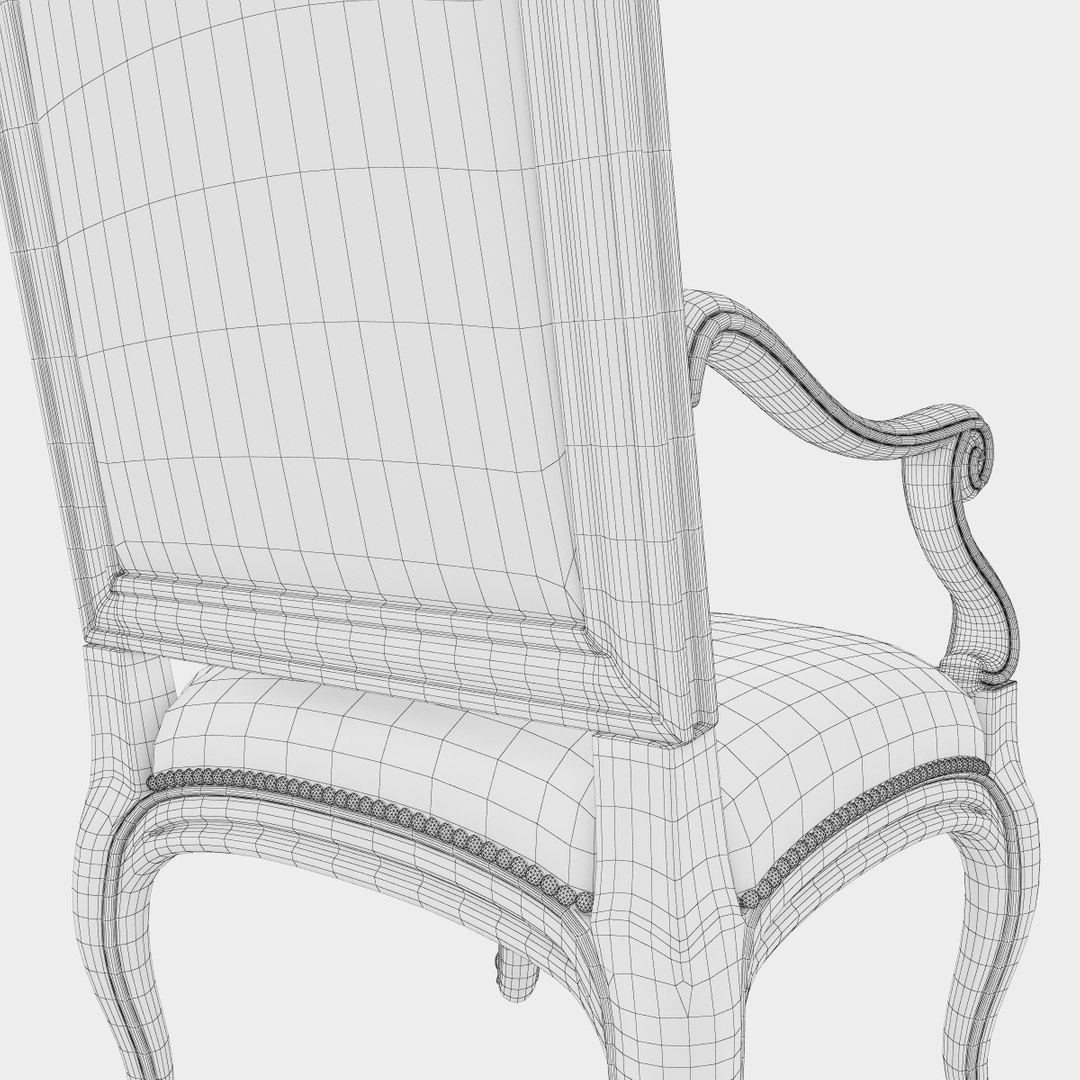 3d Model Classical Victorian Chair