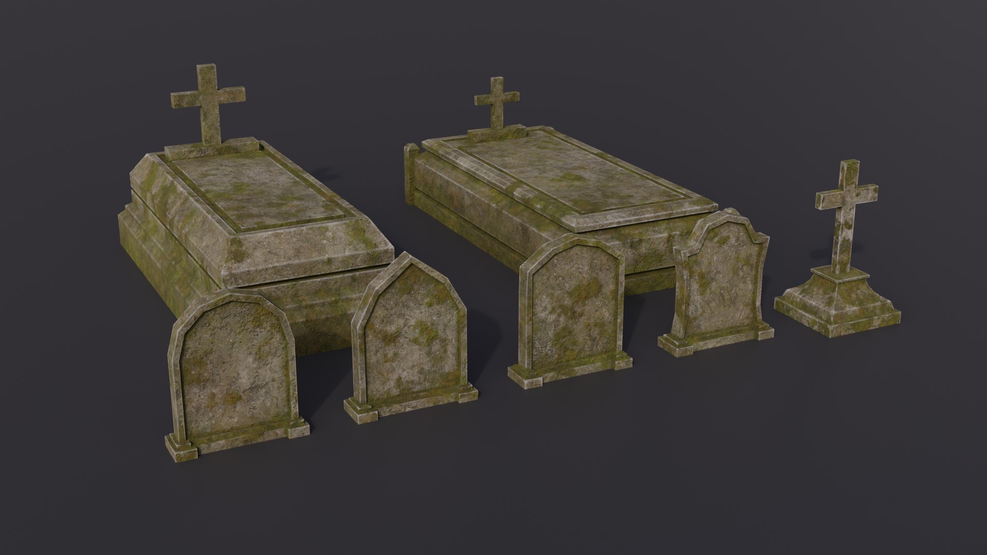 3D Graveyard Kit Model - TurboSquid 1924007