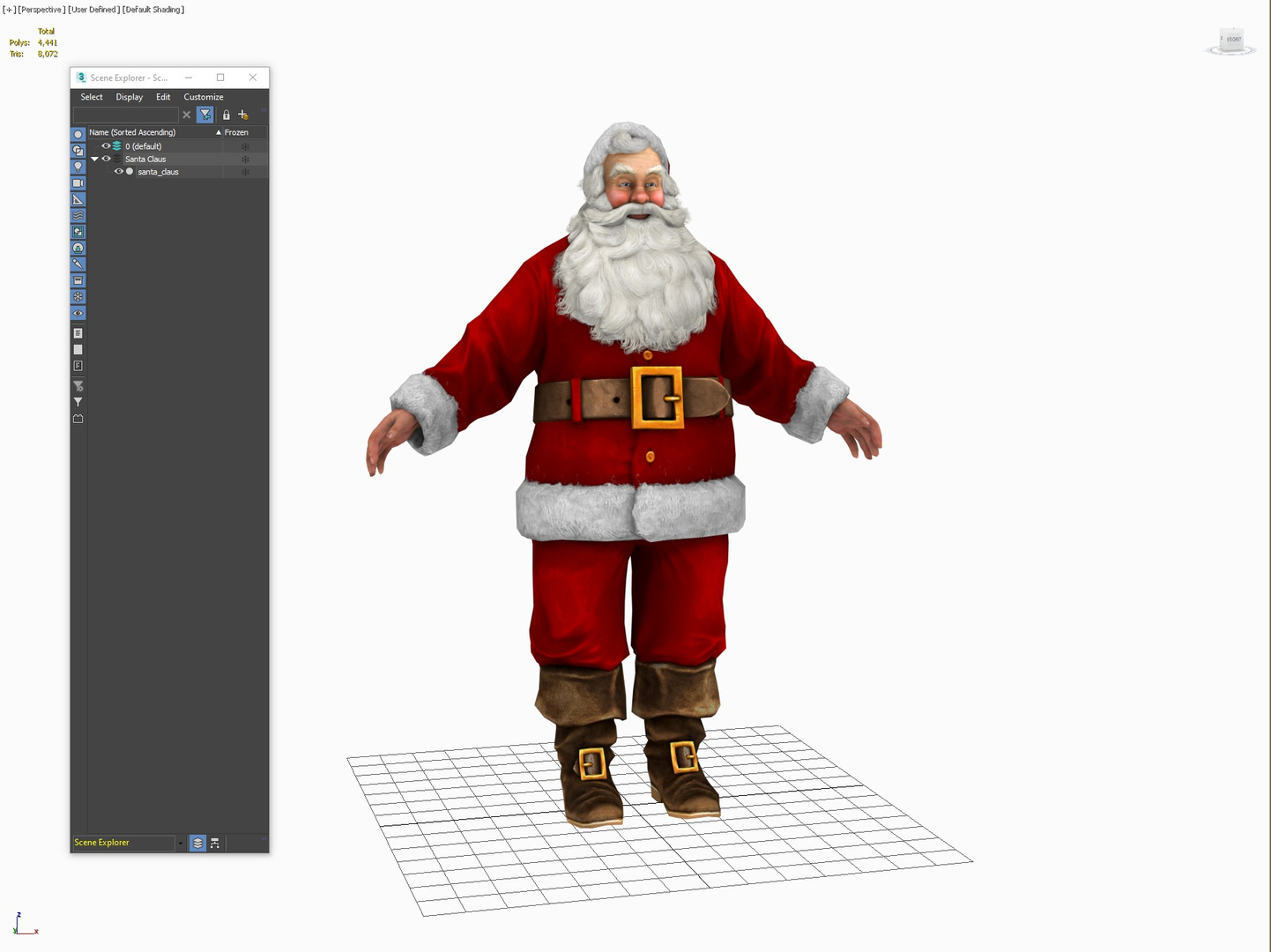 3d model santa claus static