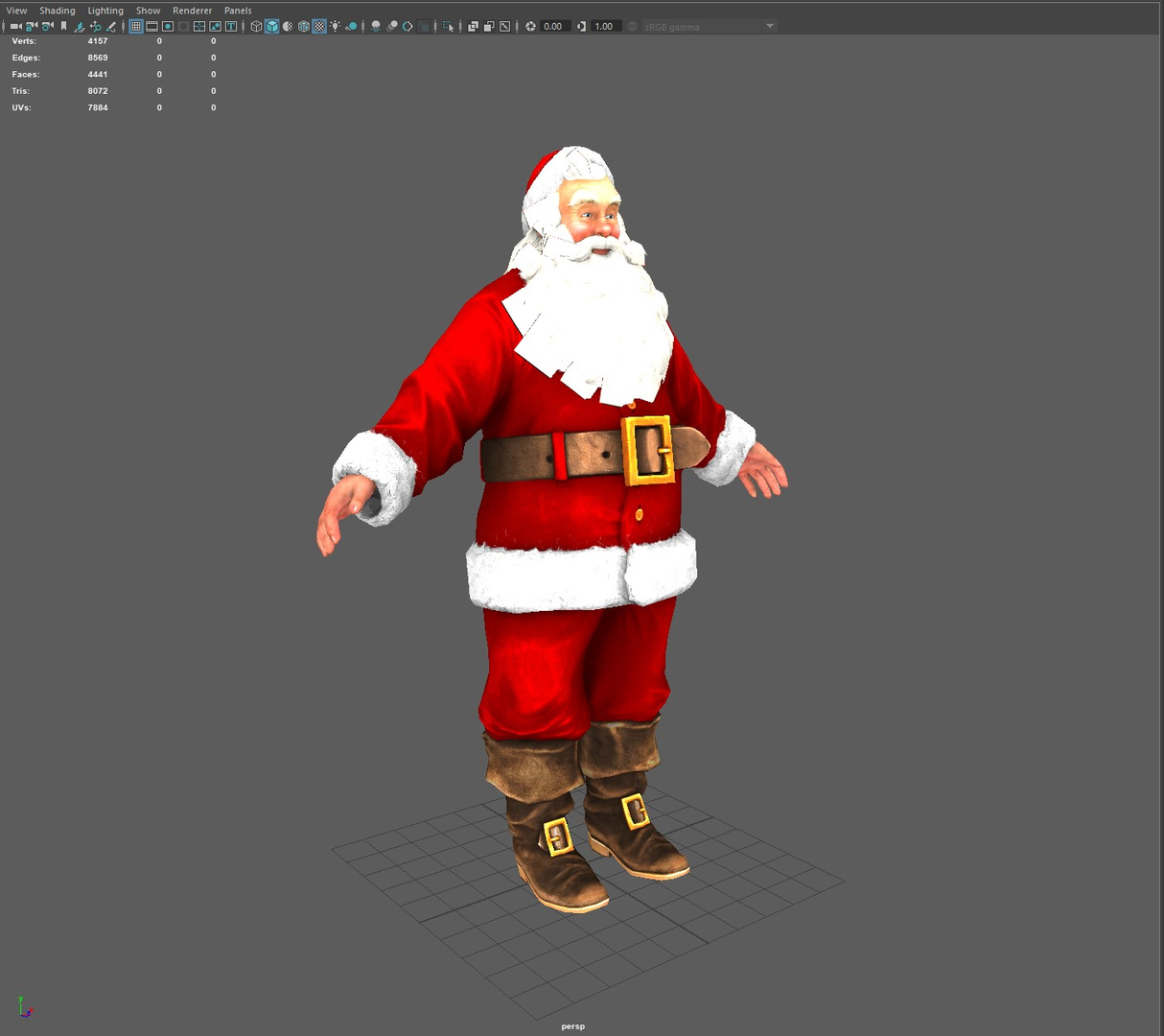 3d model santa claus static