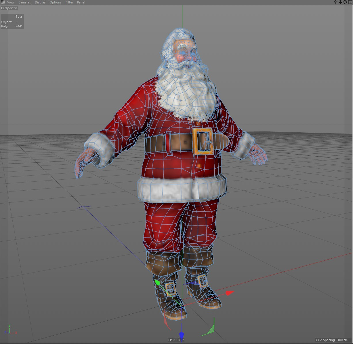 3d model santa claus static