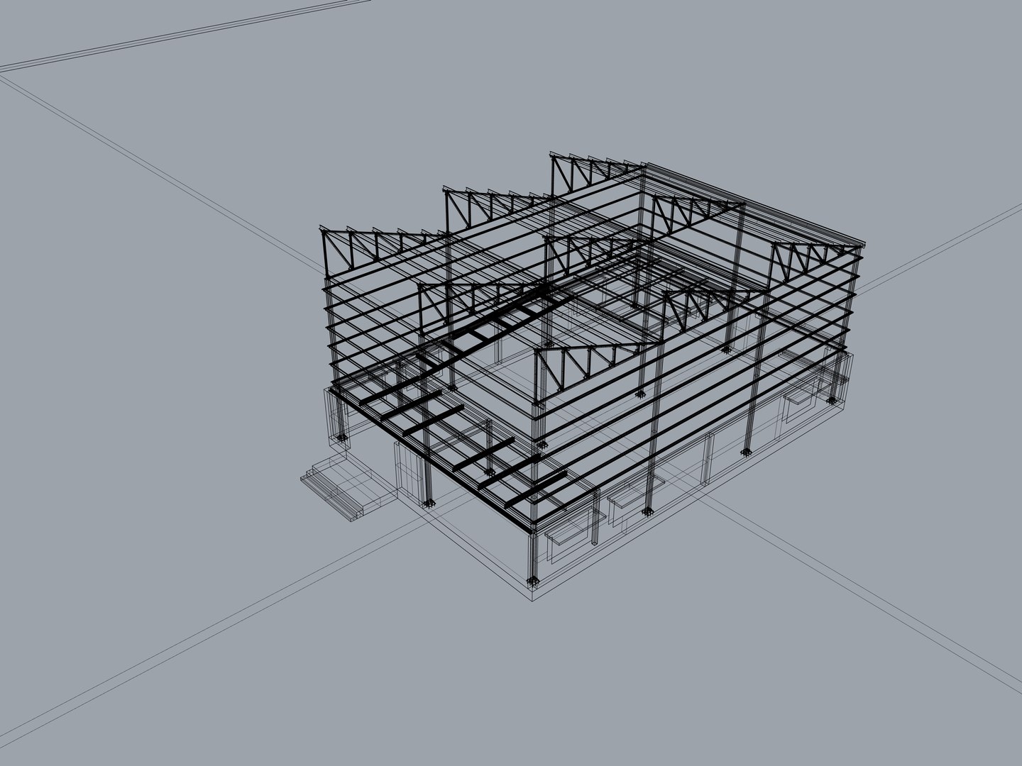 3D Detailed Steel North Light Truss With 2D Drawings And Calculations ...