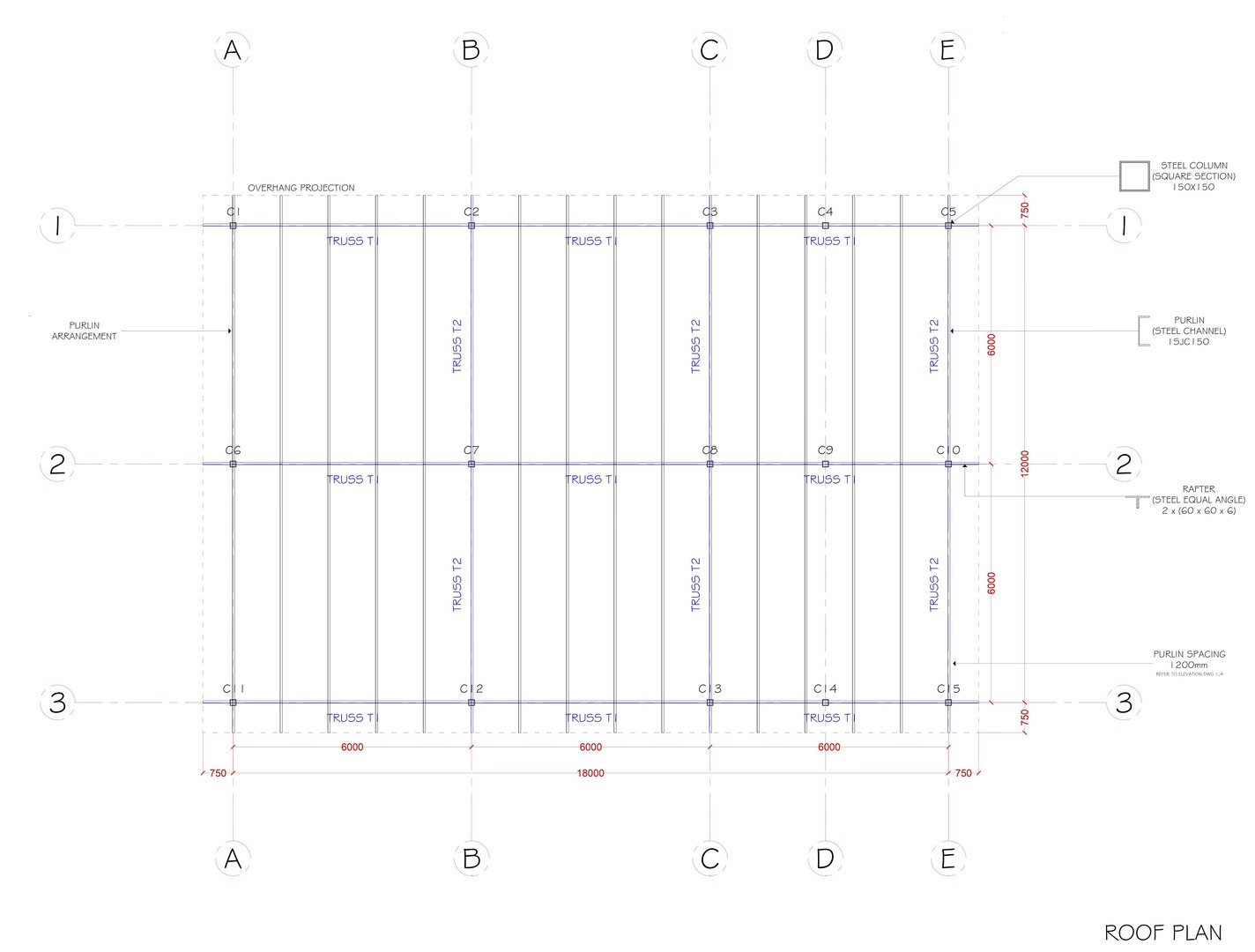 3D Detailed Steel North Light Truss With 2D Drawings And Calculations ...