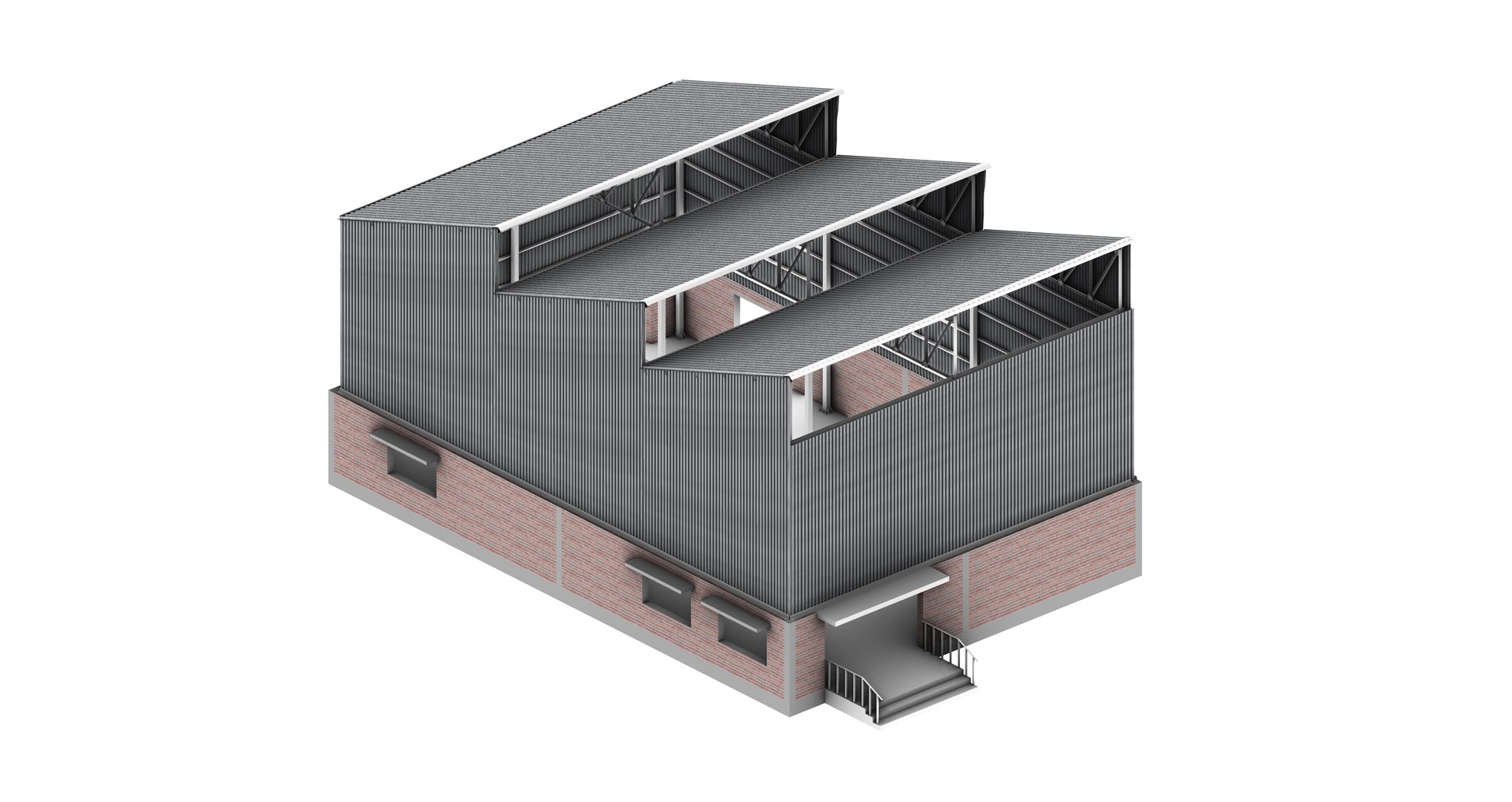 3D Detailed Steel North Light Truss With 2D Drawings And Calculations ...