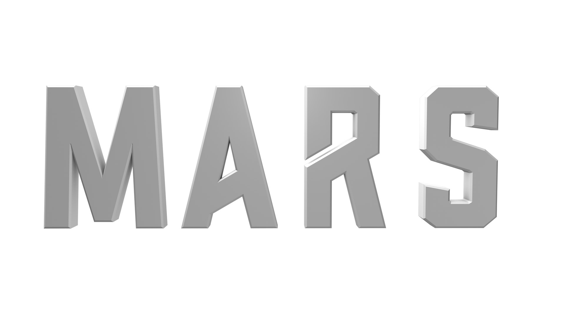 3D Mars Movie Letters - TurboSquid 1271094