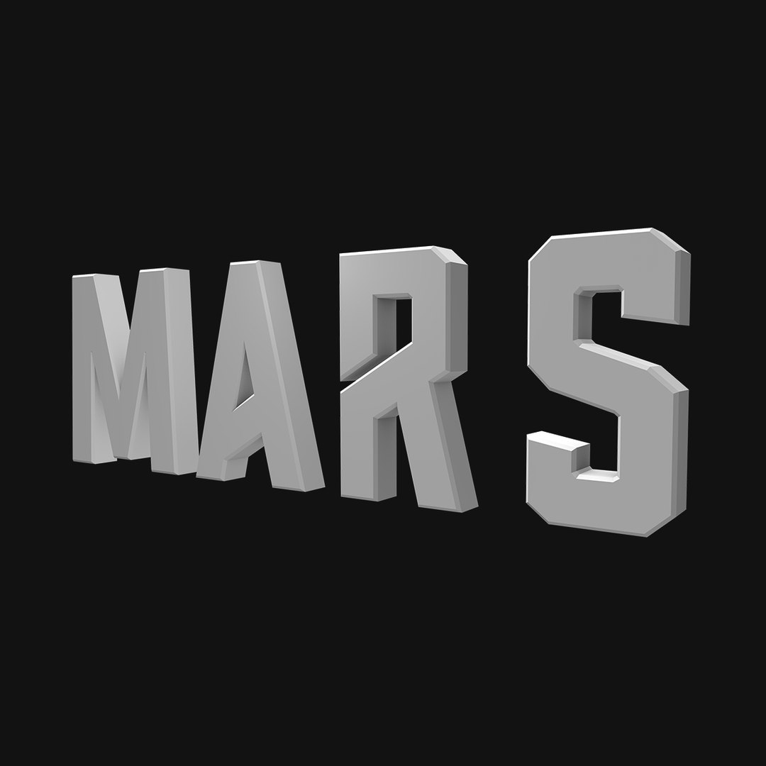 3D Mars Movie Letters - TurboSquid 1271094