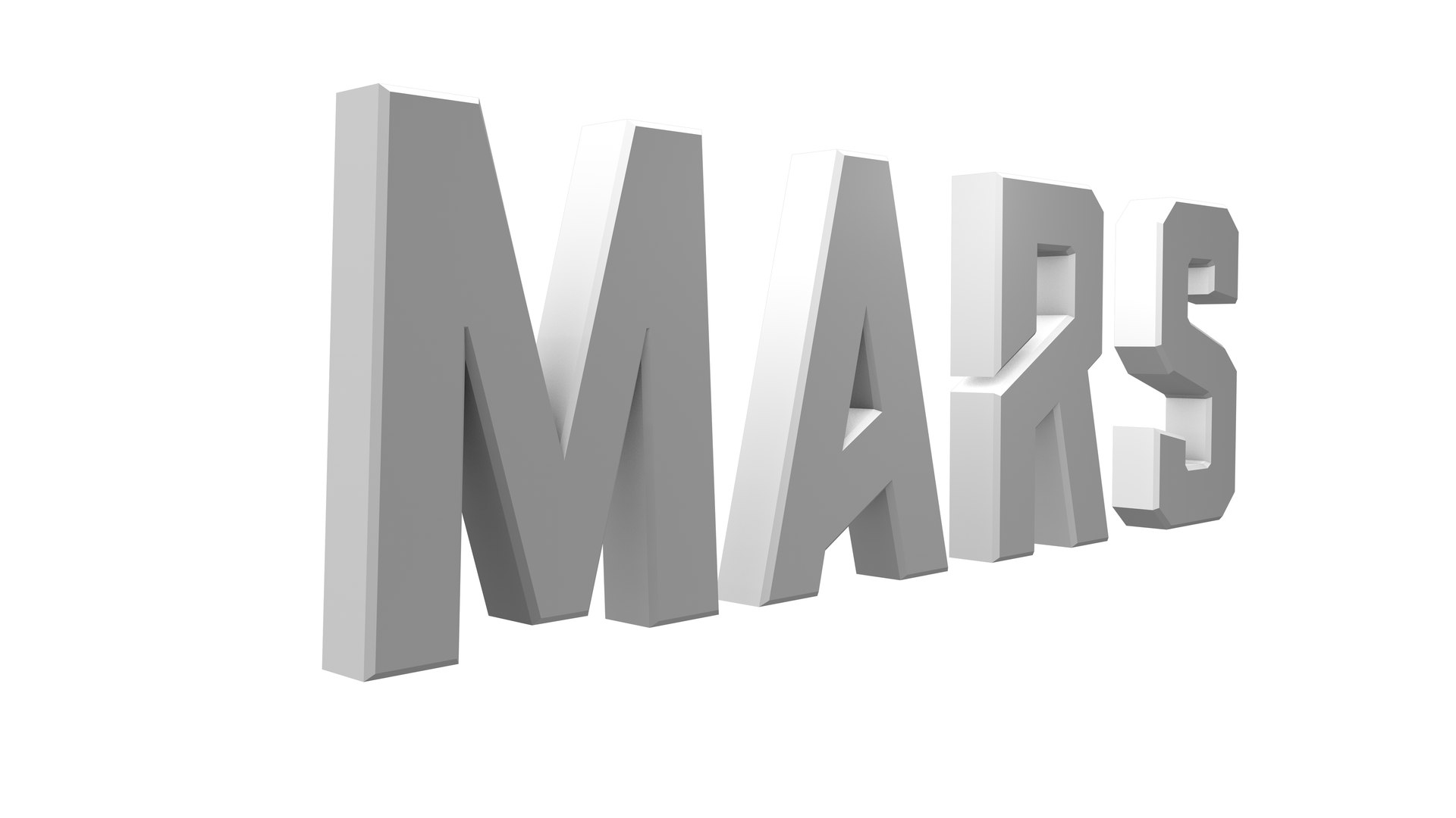 3D Mars Movie Letters - TurboSquid 1271094