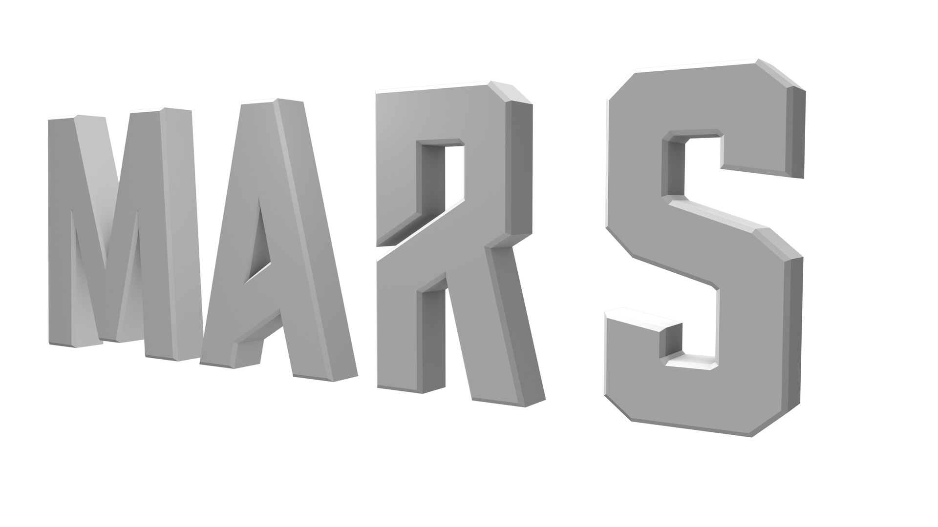 3D Mars Movie Letters - TurboSquid 1271094
