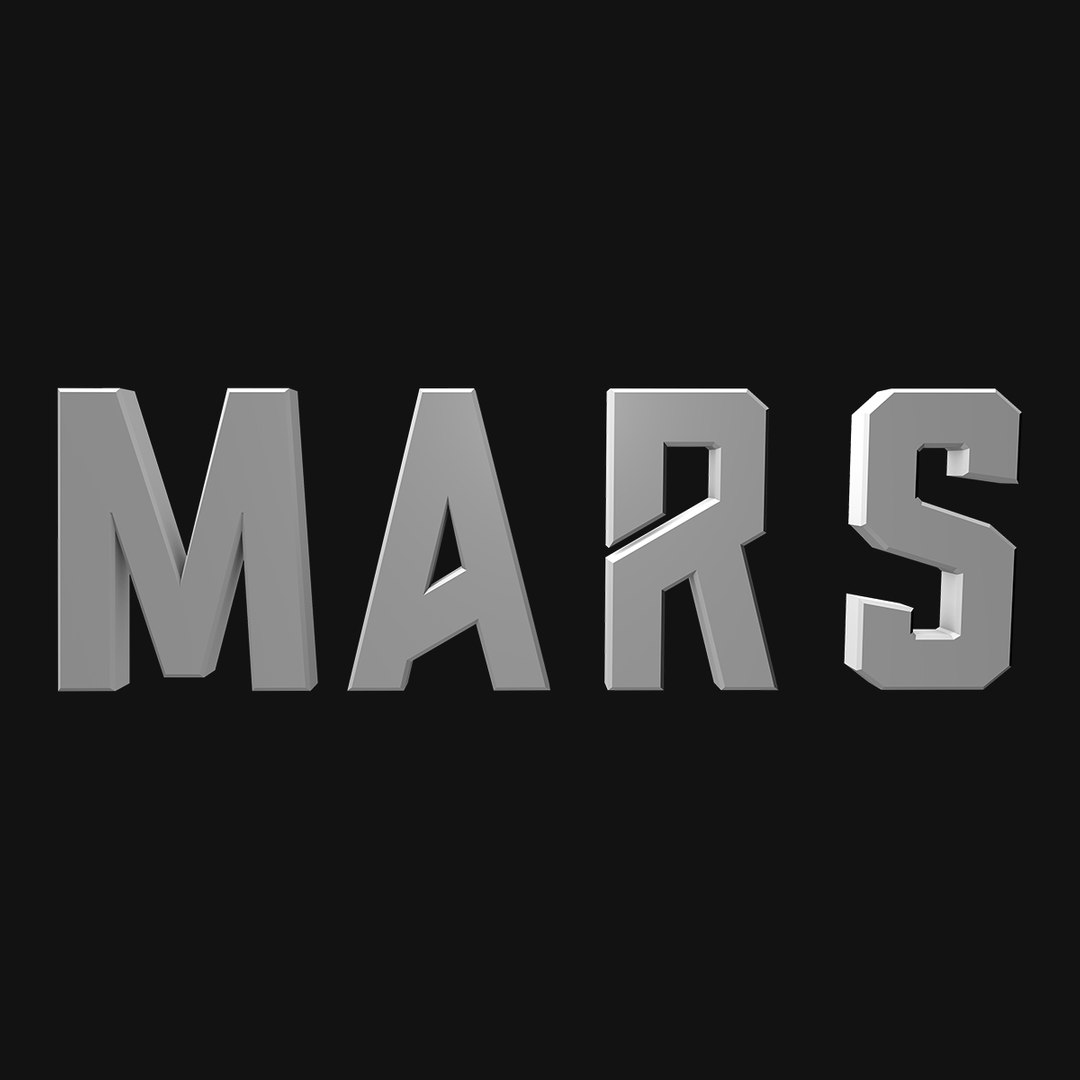 3D Mars Movie Letters - TurboSquid 1271094