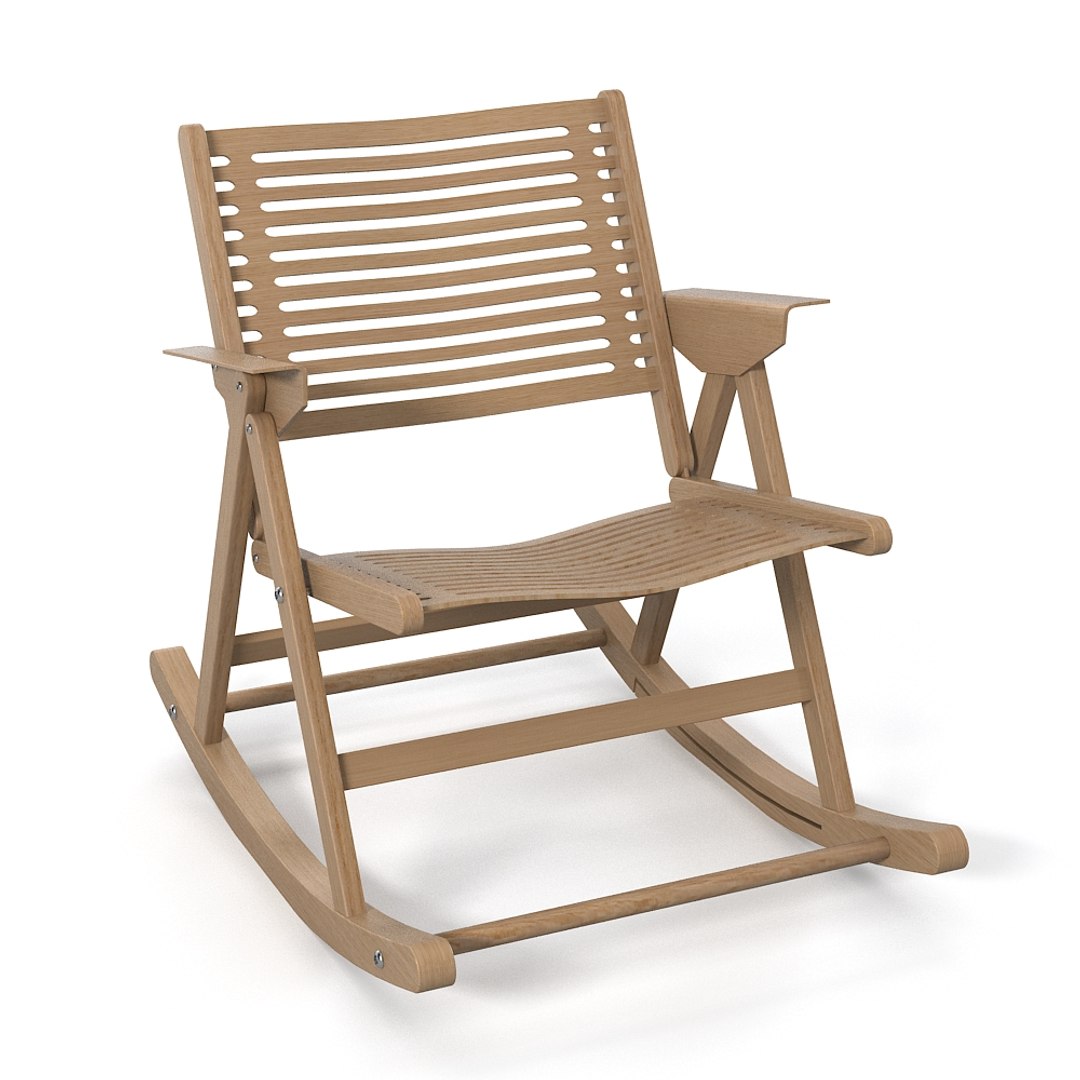 3d Rex Folding Rocker Model