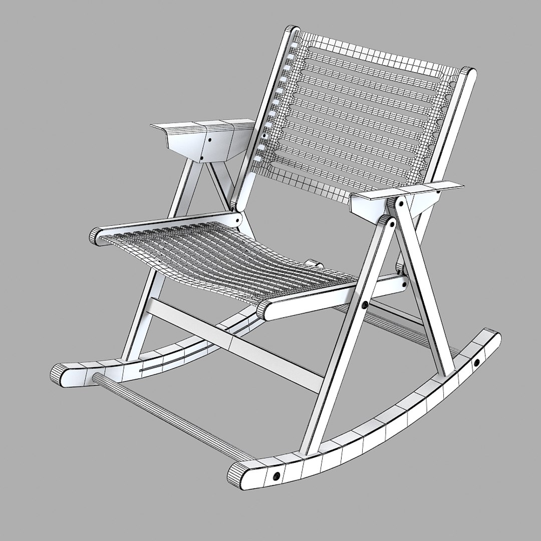 3d Rex Folding Rocker Model
