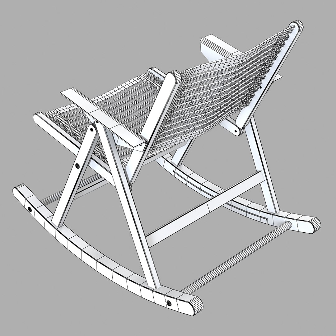 3d Rex Folding Rocker Model