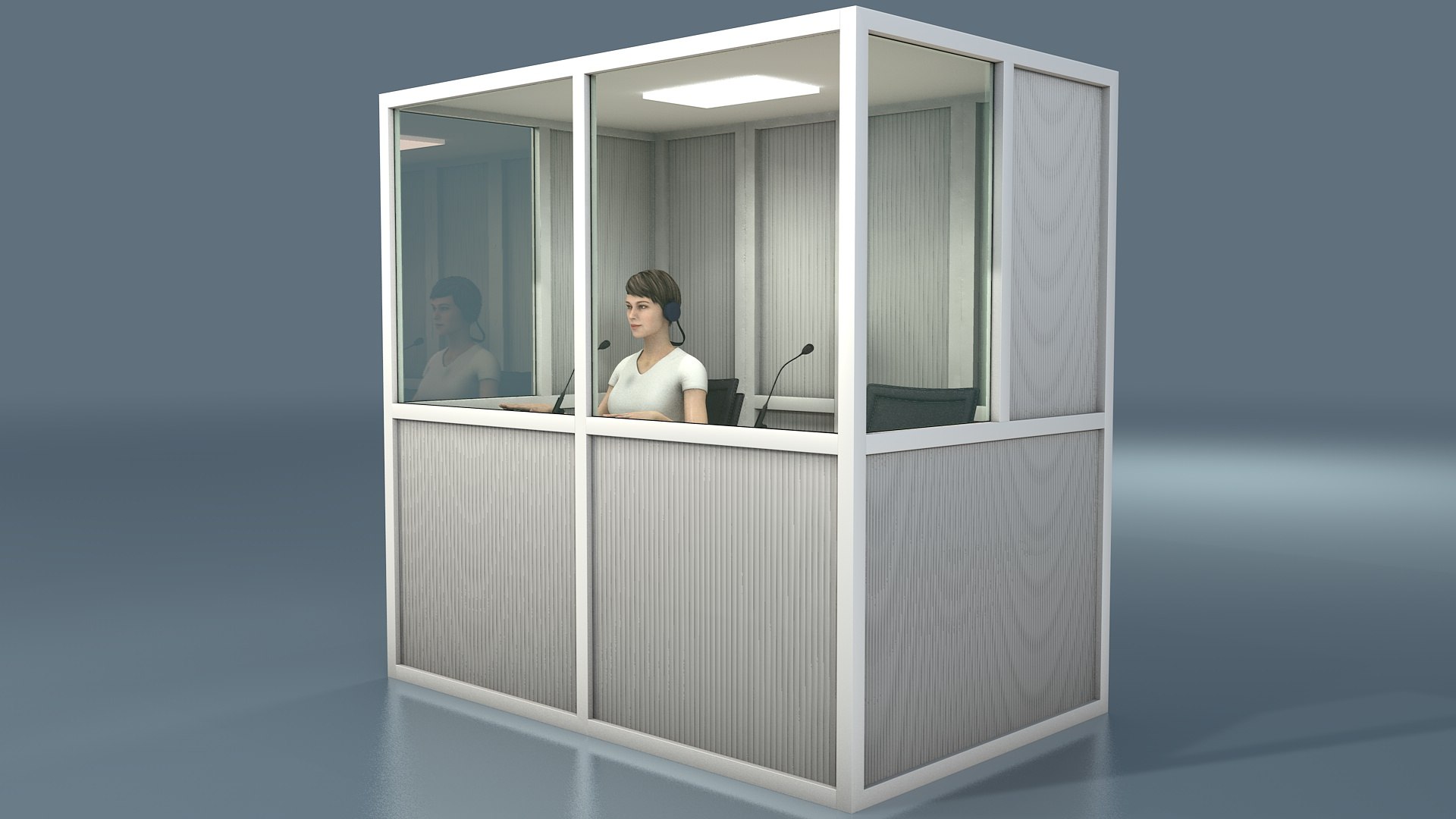 3D Model Translation Booth Interpreter - TurboSquid 1709683