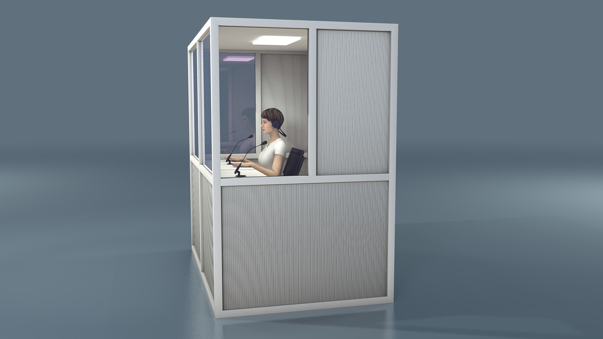 3D Model Translation Booth Interpreter - TurboSquid 1709683