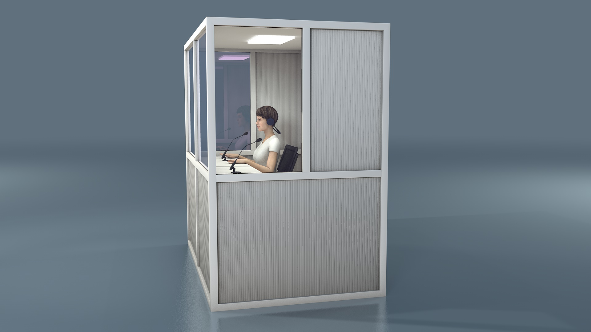 modelo 3d cabina de traducción simultane - TurboSquid 1709683