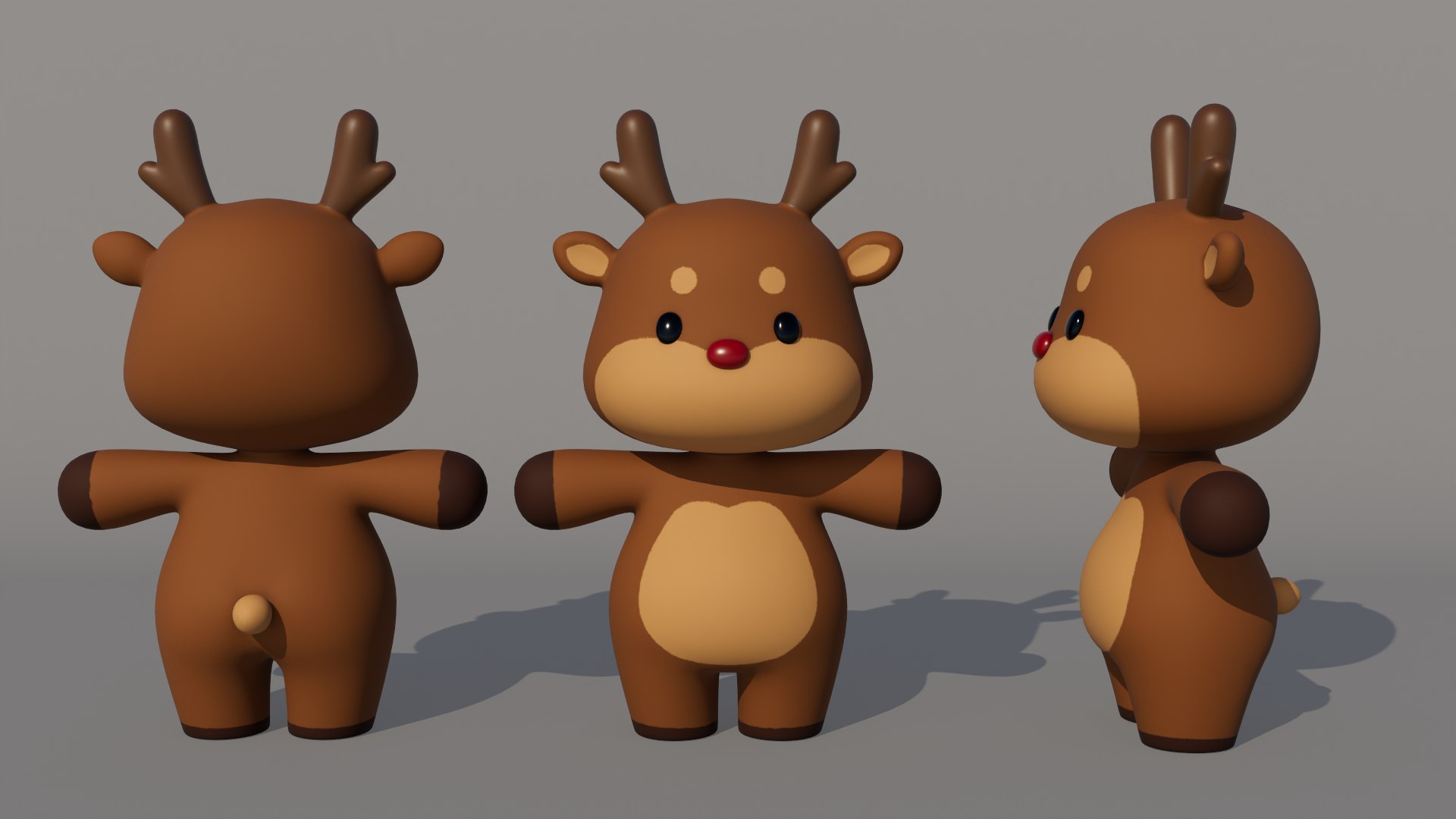 Rigged Cartoon Deer 3D Model - TurboSquid 2200413
