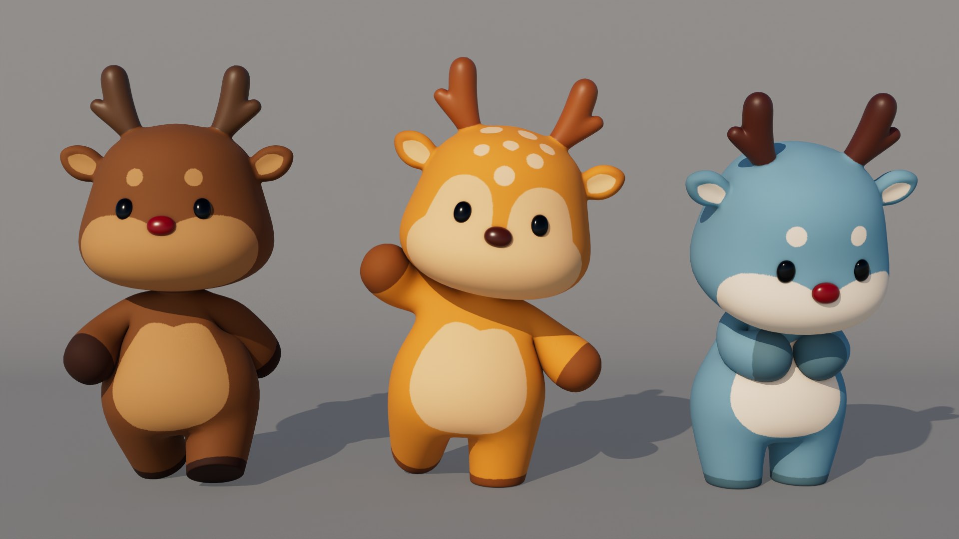 Rigged Cartoon Deer 3D Model - TurboSquid 2200413
