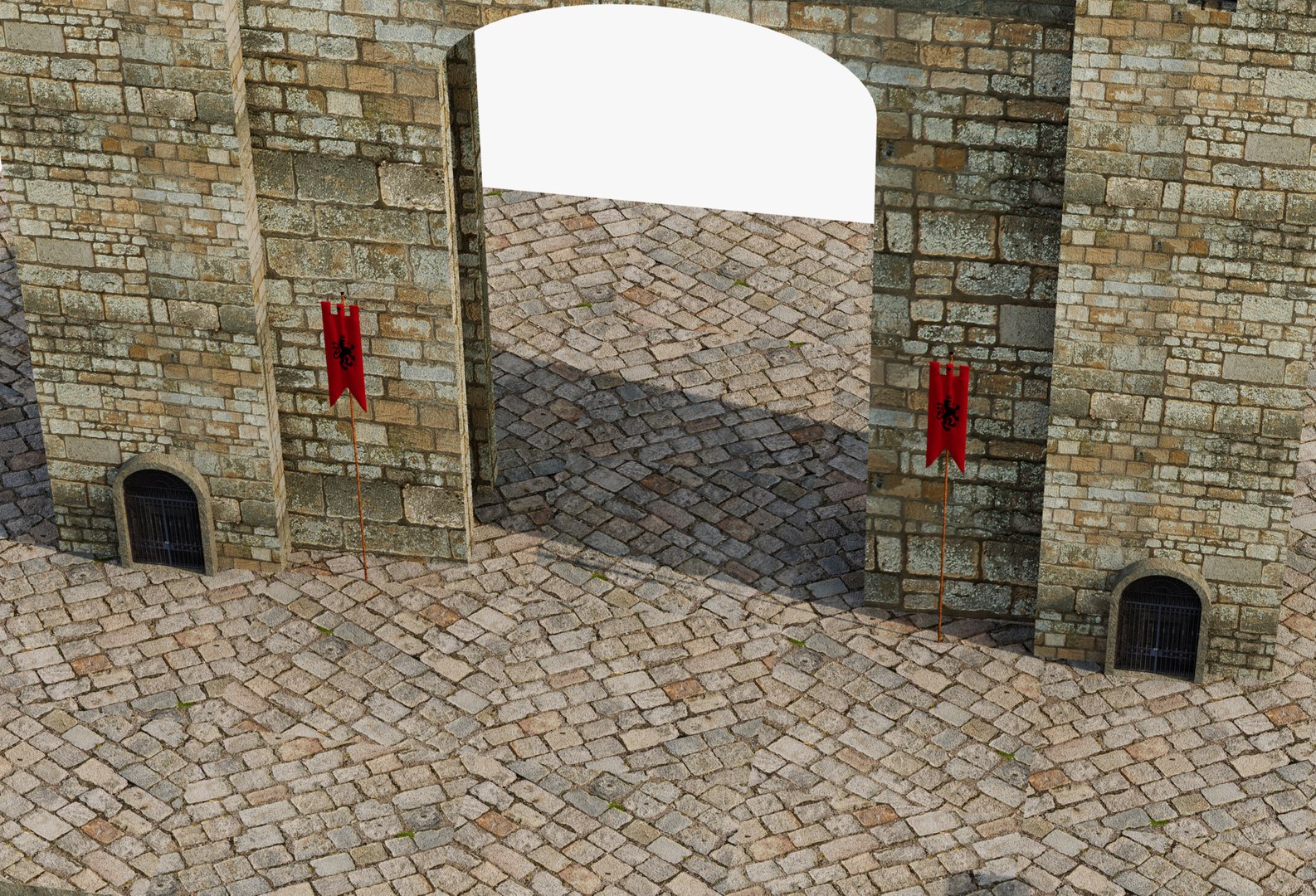 Ancient Gate Towers 3D Model - TurboSquid 2044119