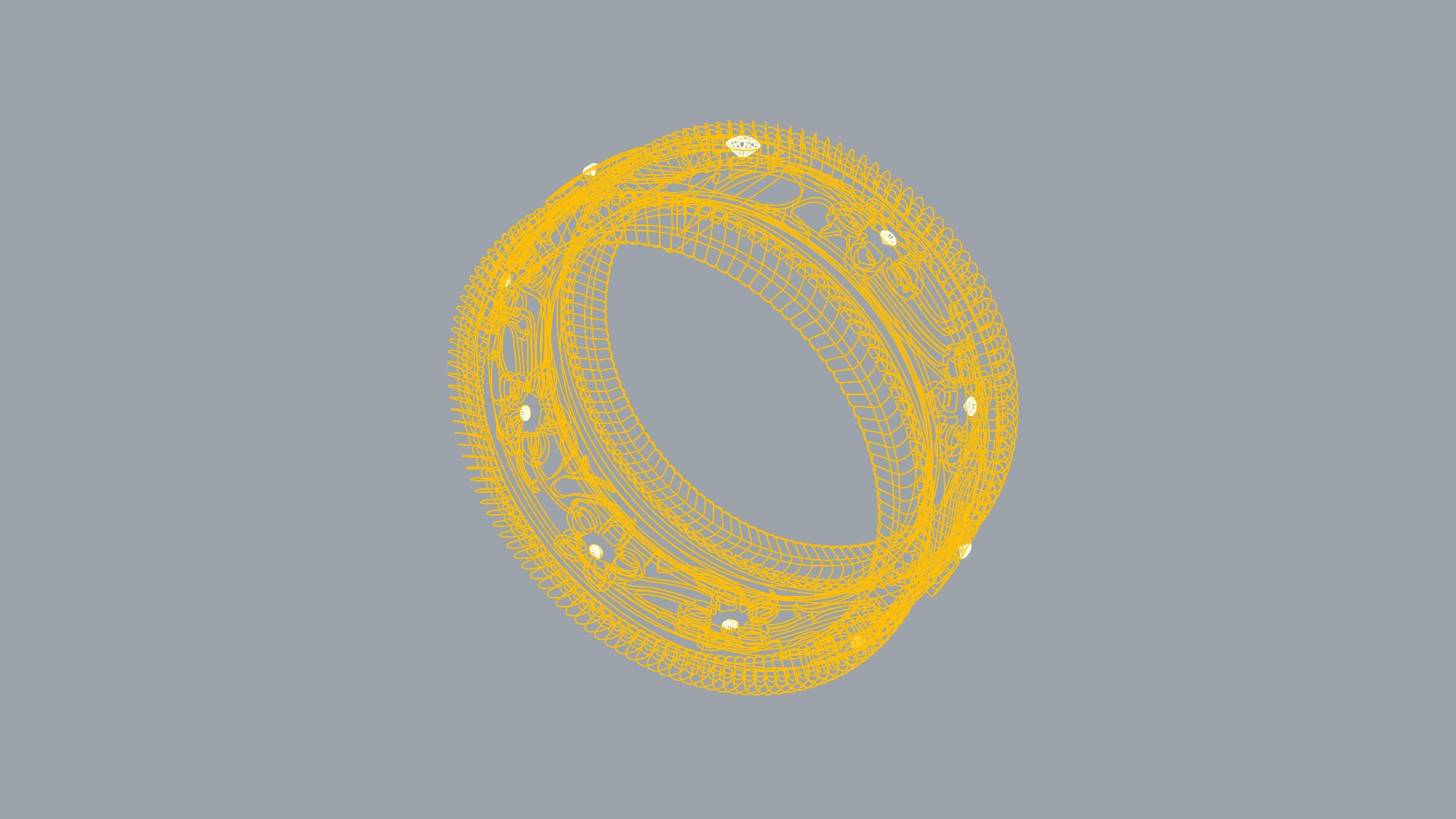 3D Enamel And Floral Rotating Ring JDBCo Model - TurboSquid 2344189