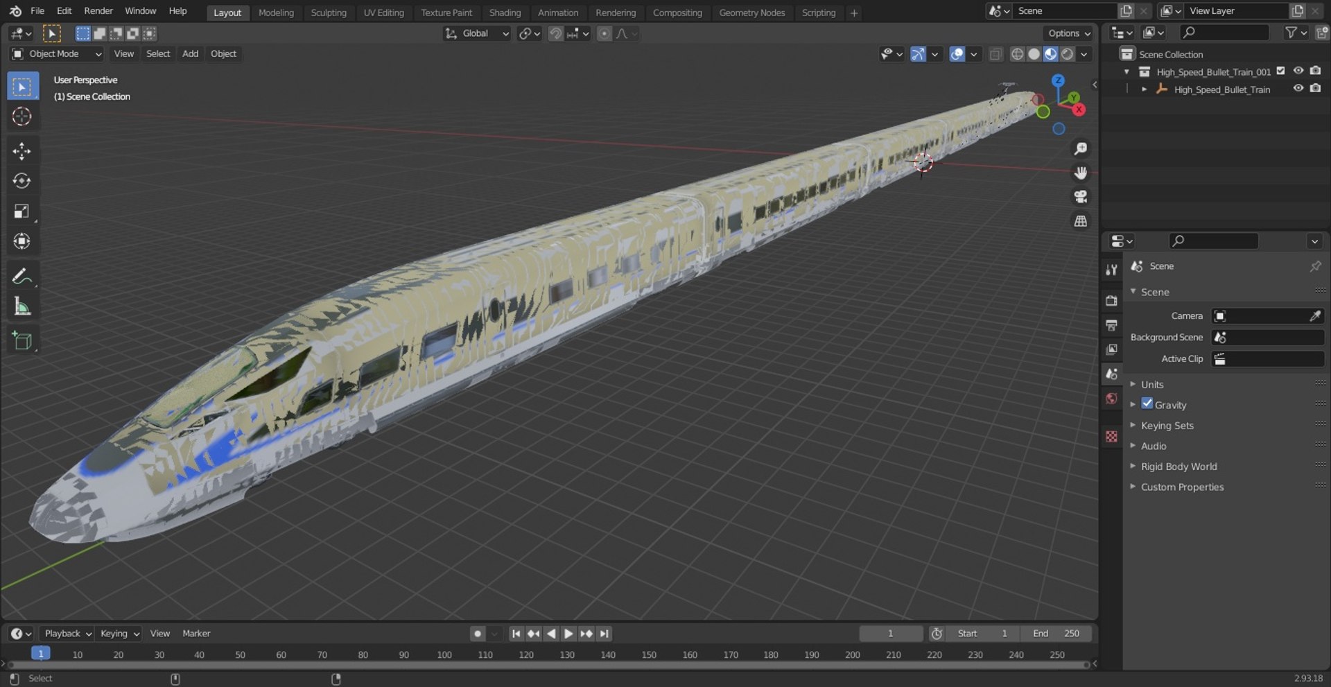 3D High Speed Bullet Train model - TurboSquid 2091429