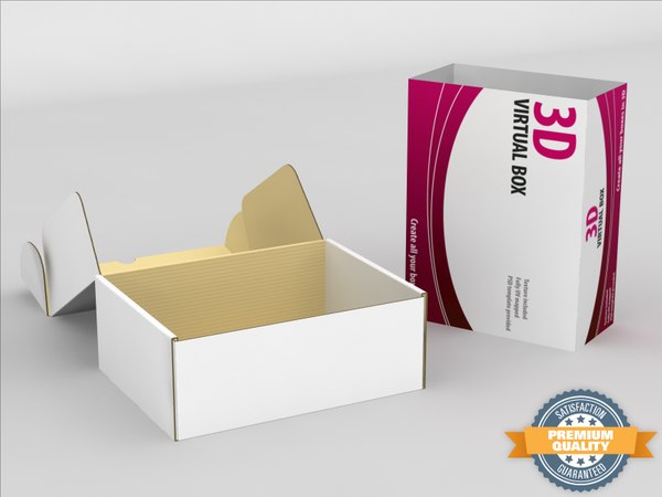 3d model of tuck-in box