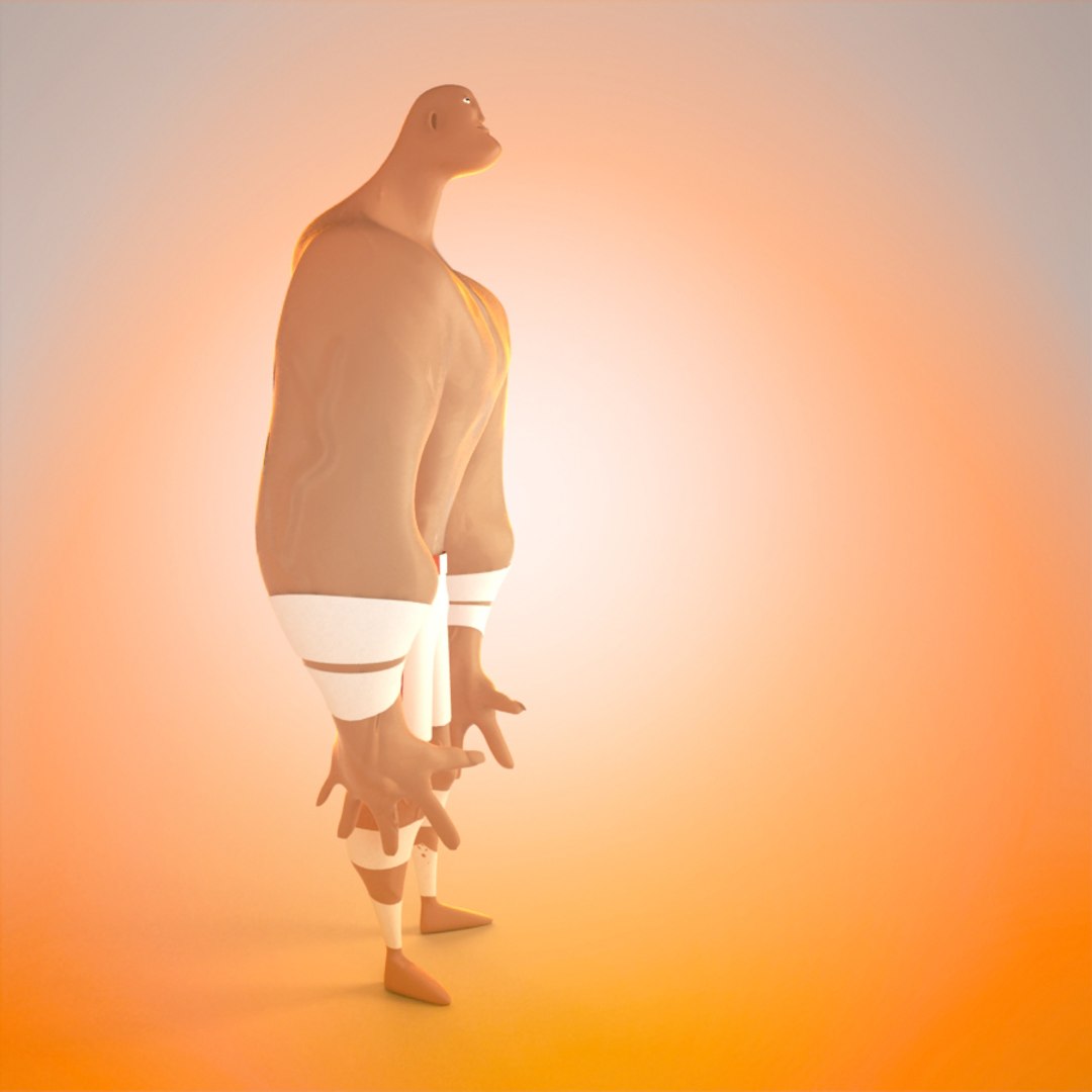 3d Man Cartoon Model