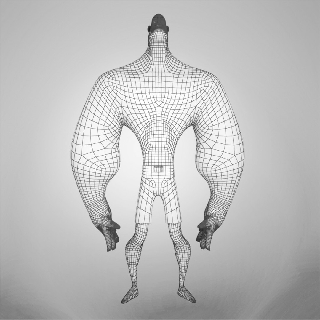 3d Man Cartoon Model