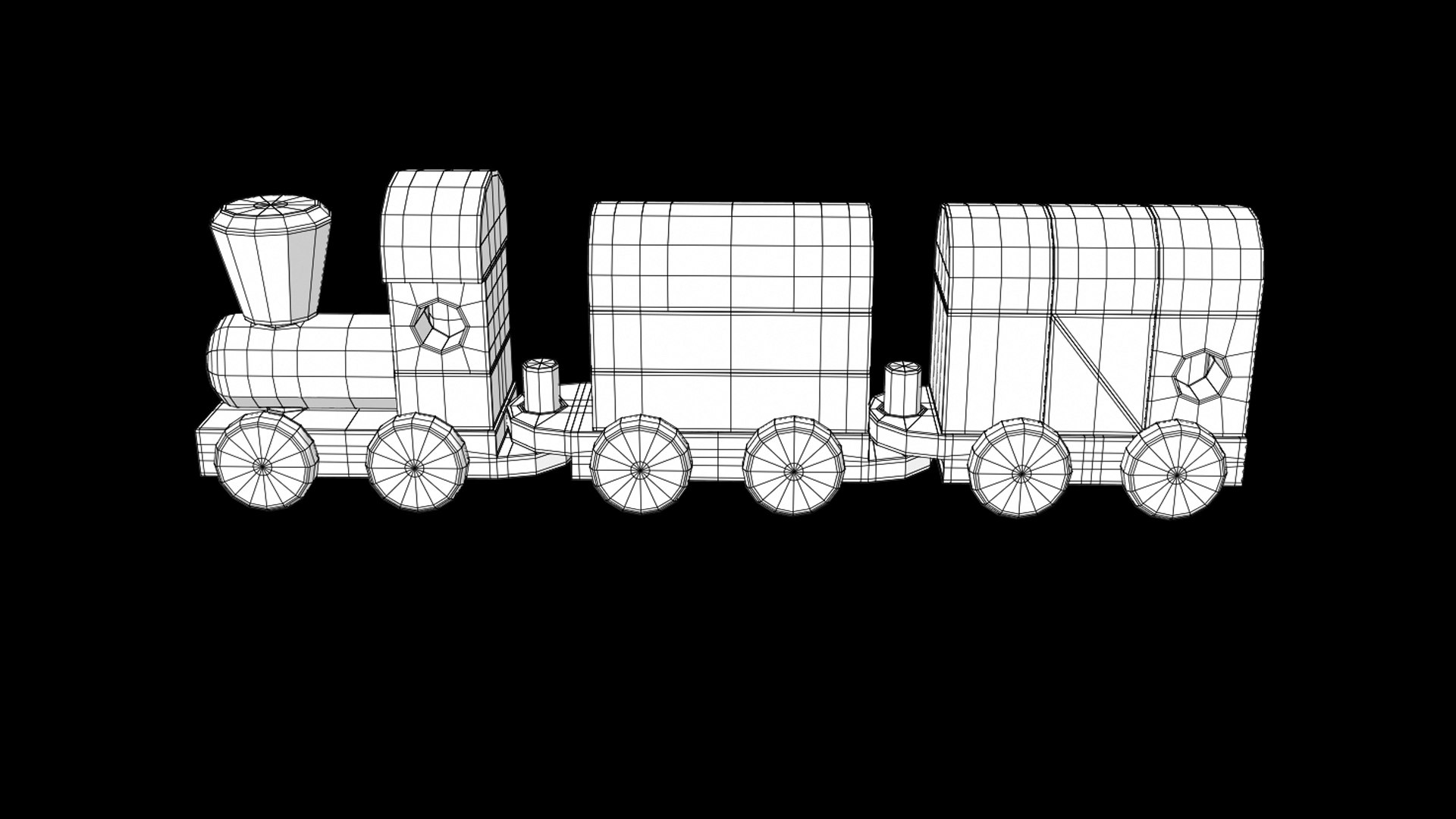 Wooden Train Toy PBR Version Model - TurboSquid 2210576