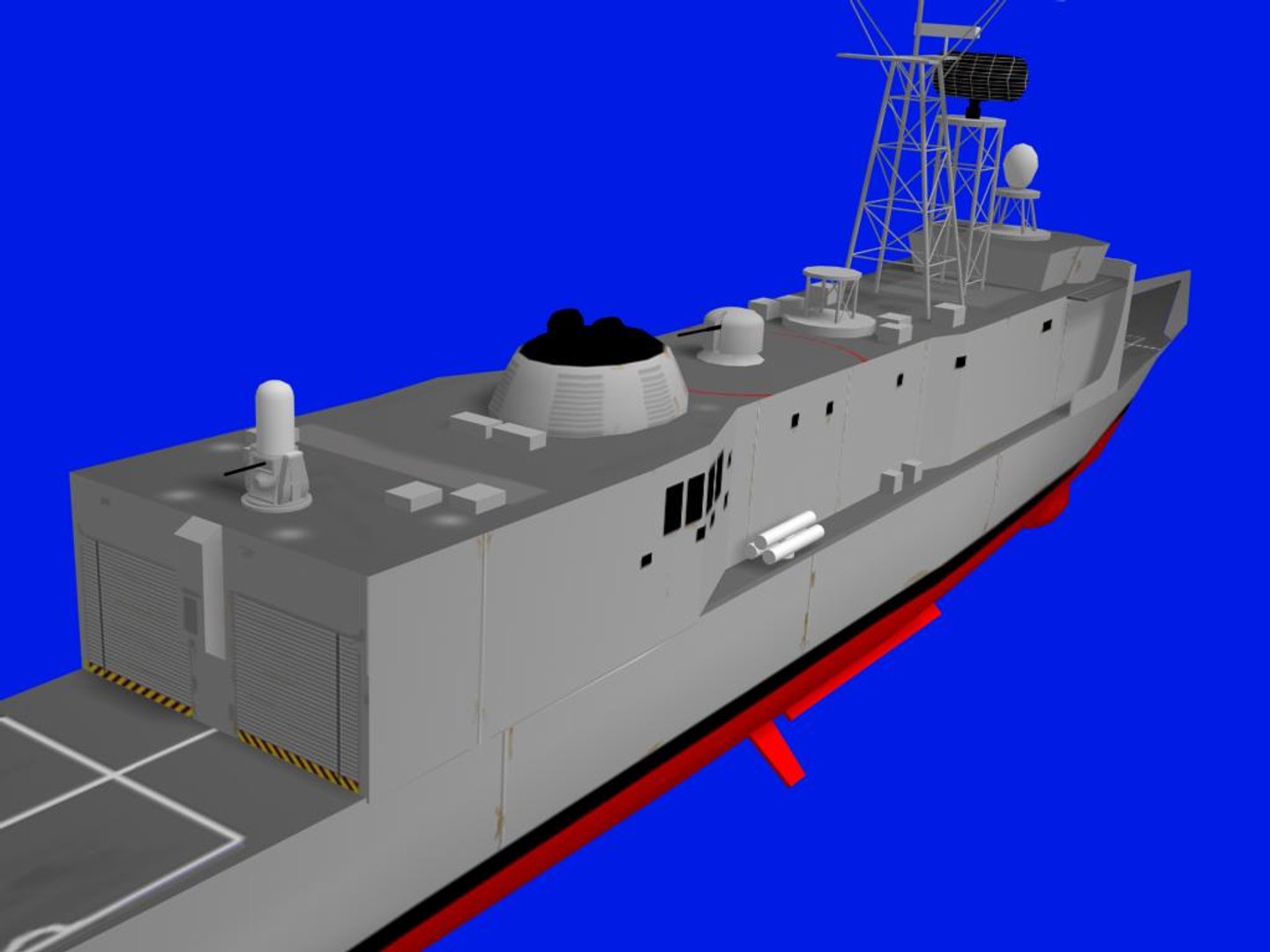 3d model uss oliver hazard perry