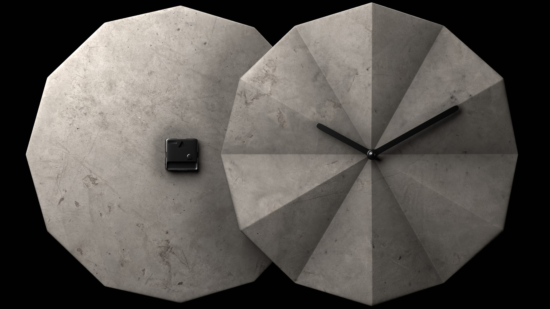 3D Minimalist Concrete Wall Clock - TurboSquid 2110249