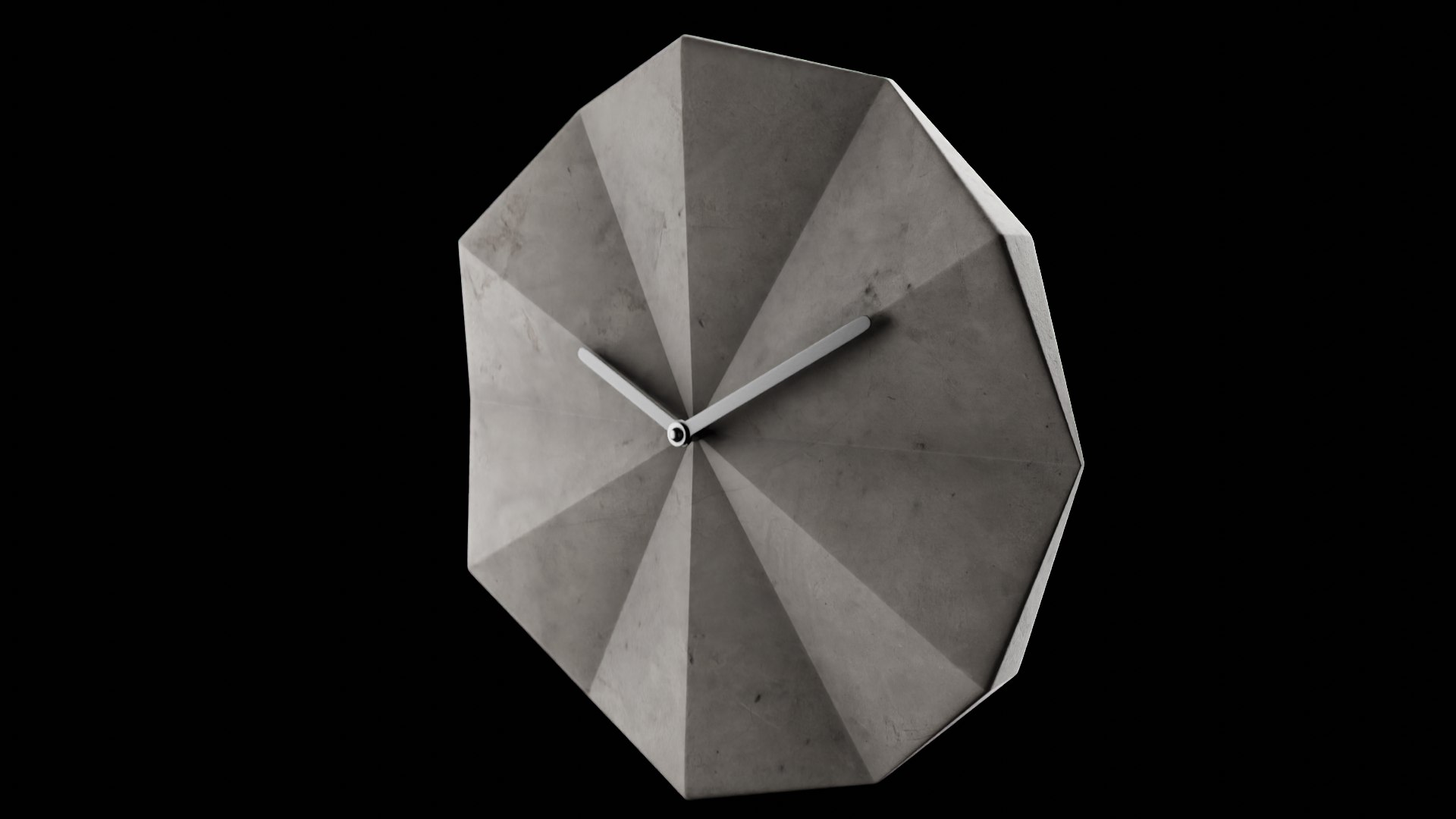 3D Minimalist Concrete Wall Clock - TurboSquid 2110249