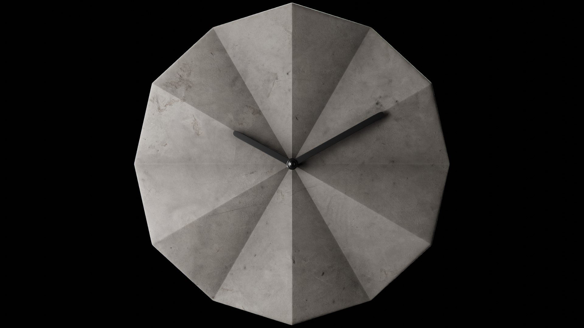 3D Minimalist Concrete Wall Clock - TurboSquid 2110249