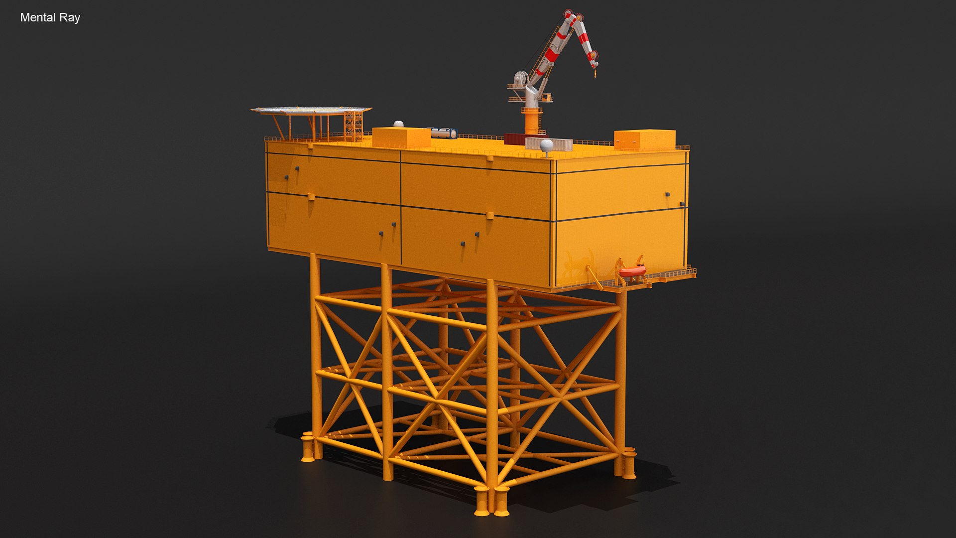 3D Model Offshore Wind Farm Substation - TurboSquid 1872454