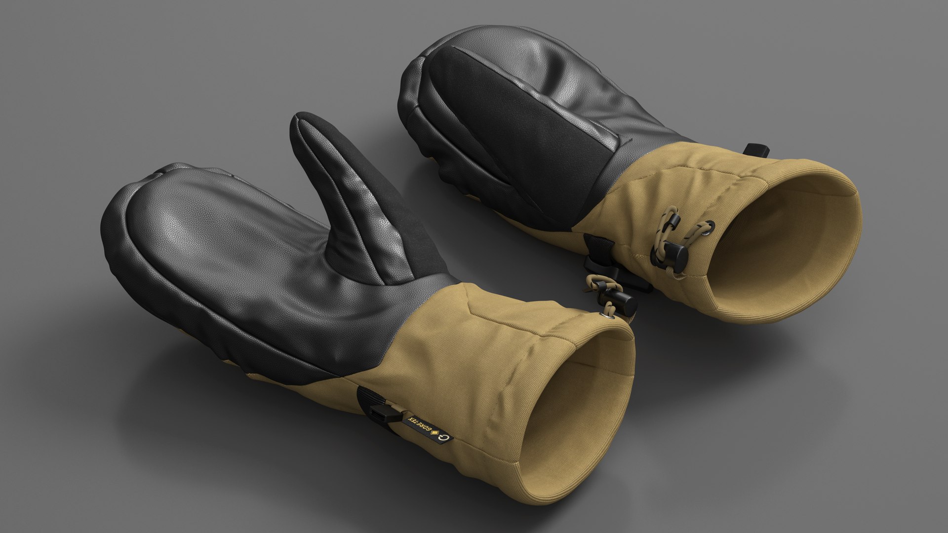 3D Model The North Face Mens Montana Etip GTX Mitten Gloves Beige ...